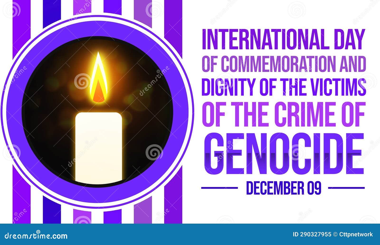 Genocide Prevention Day Concept Backdrop With Glowing Candle And ...