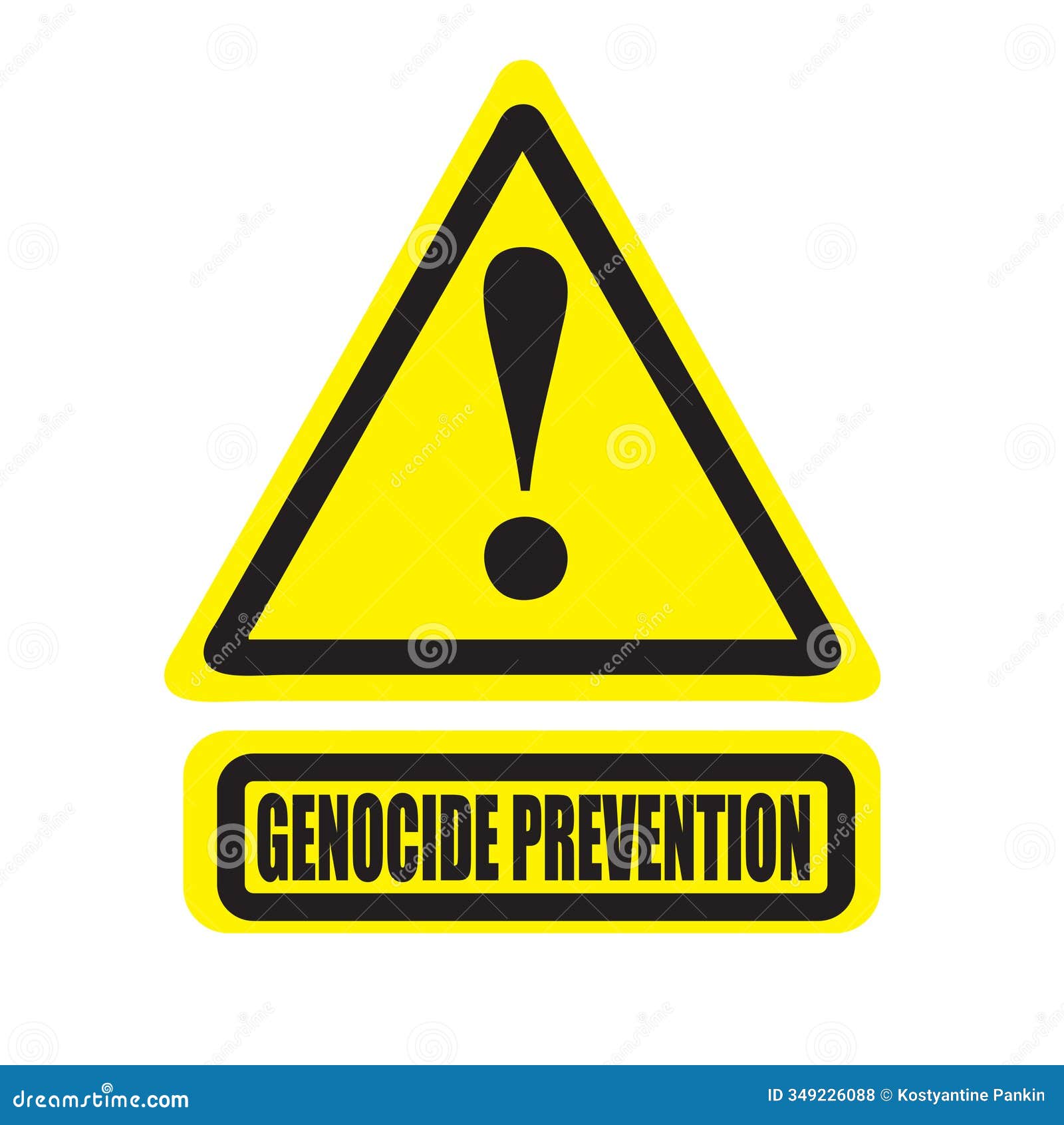Genocide Prevention Warning Symbol Vector Illustration | CartoonDealer ...