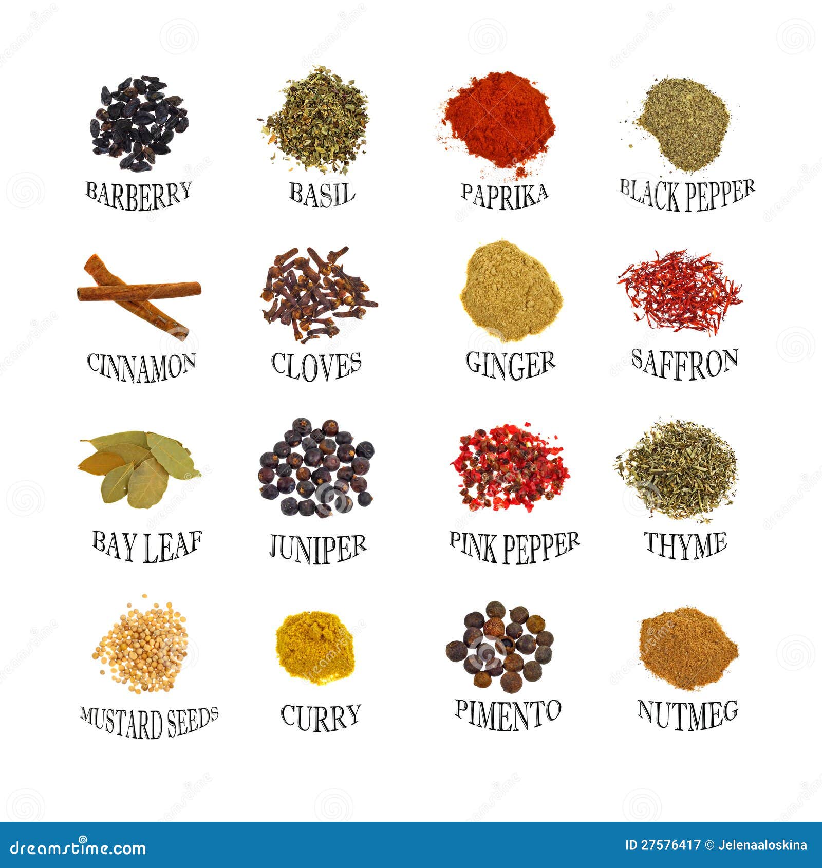 Genoemde kruiden stock afbeelding. Image of notemuskaat - 27576417
