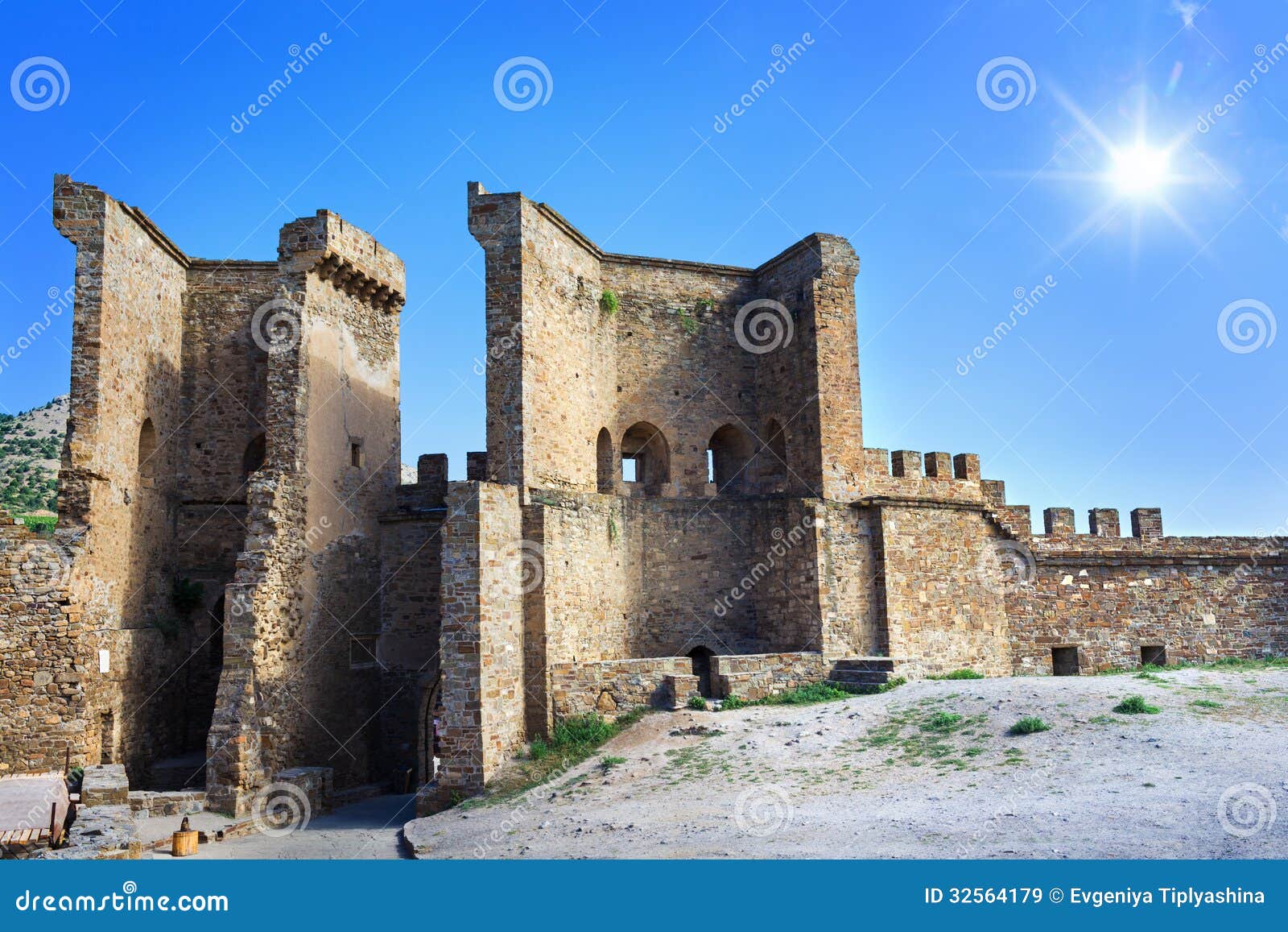 Genoese fortress in Crimea stock image. Image of defense - 32564179