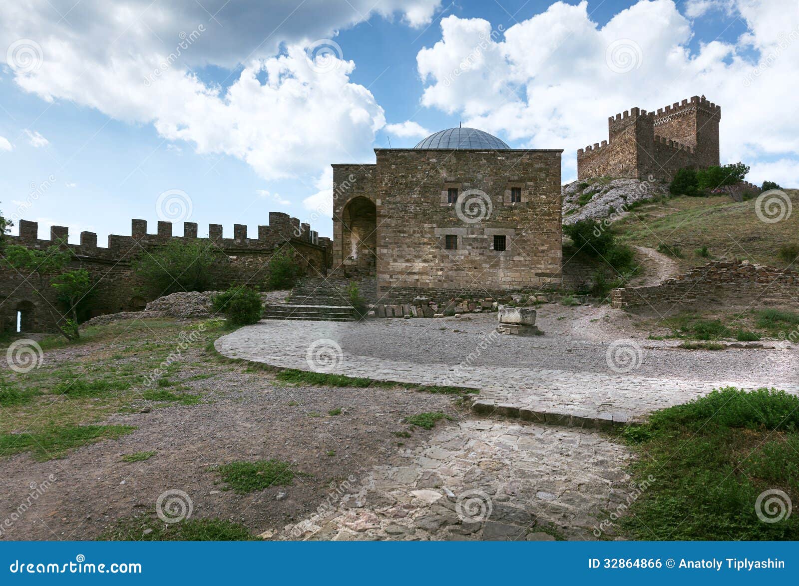 Genoese fortress in Crimea stock photo. Image of ruins - 32864866