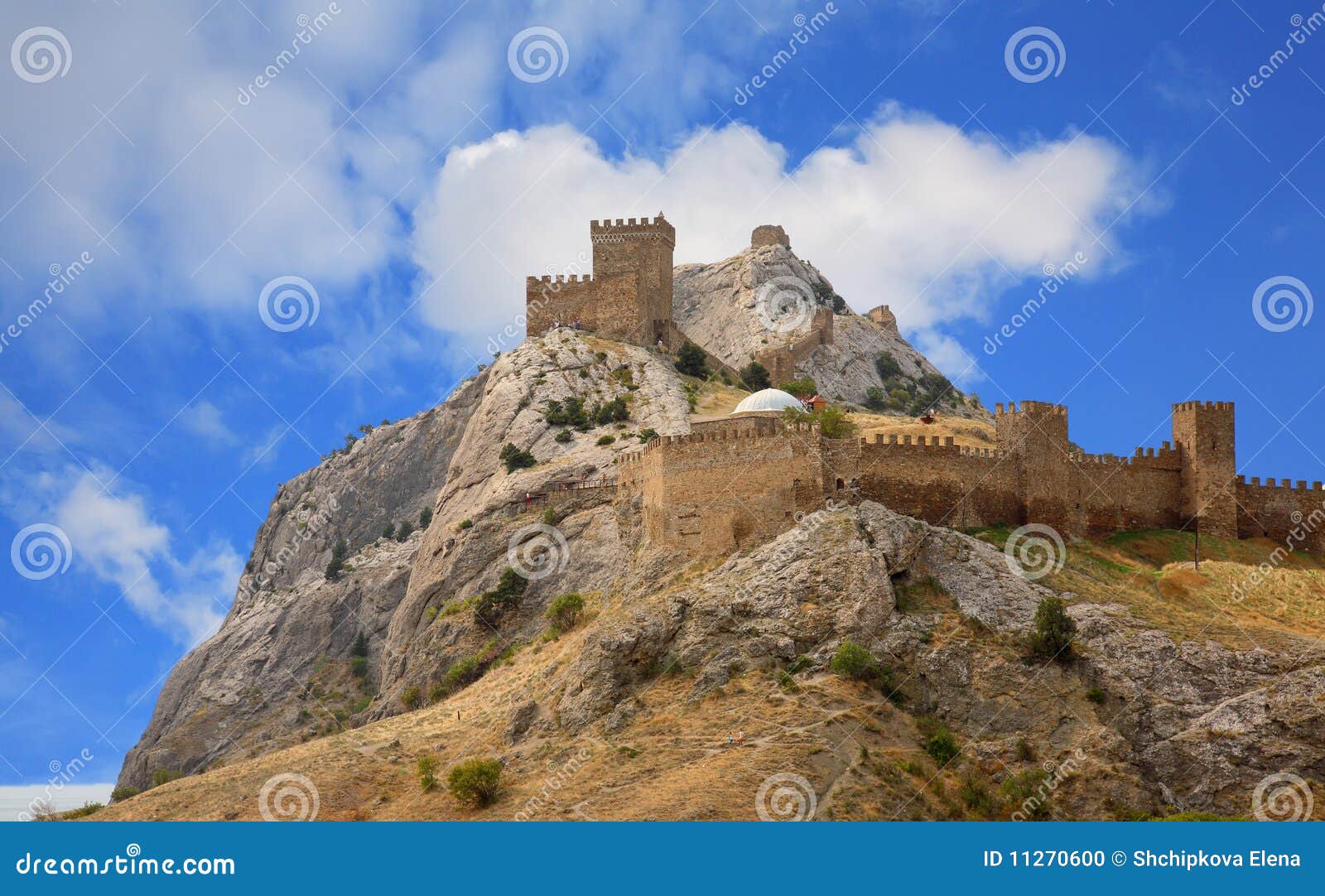 Genoese Sudak Castle stock photo. Image of mountain, eroded - 11270600