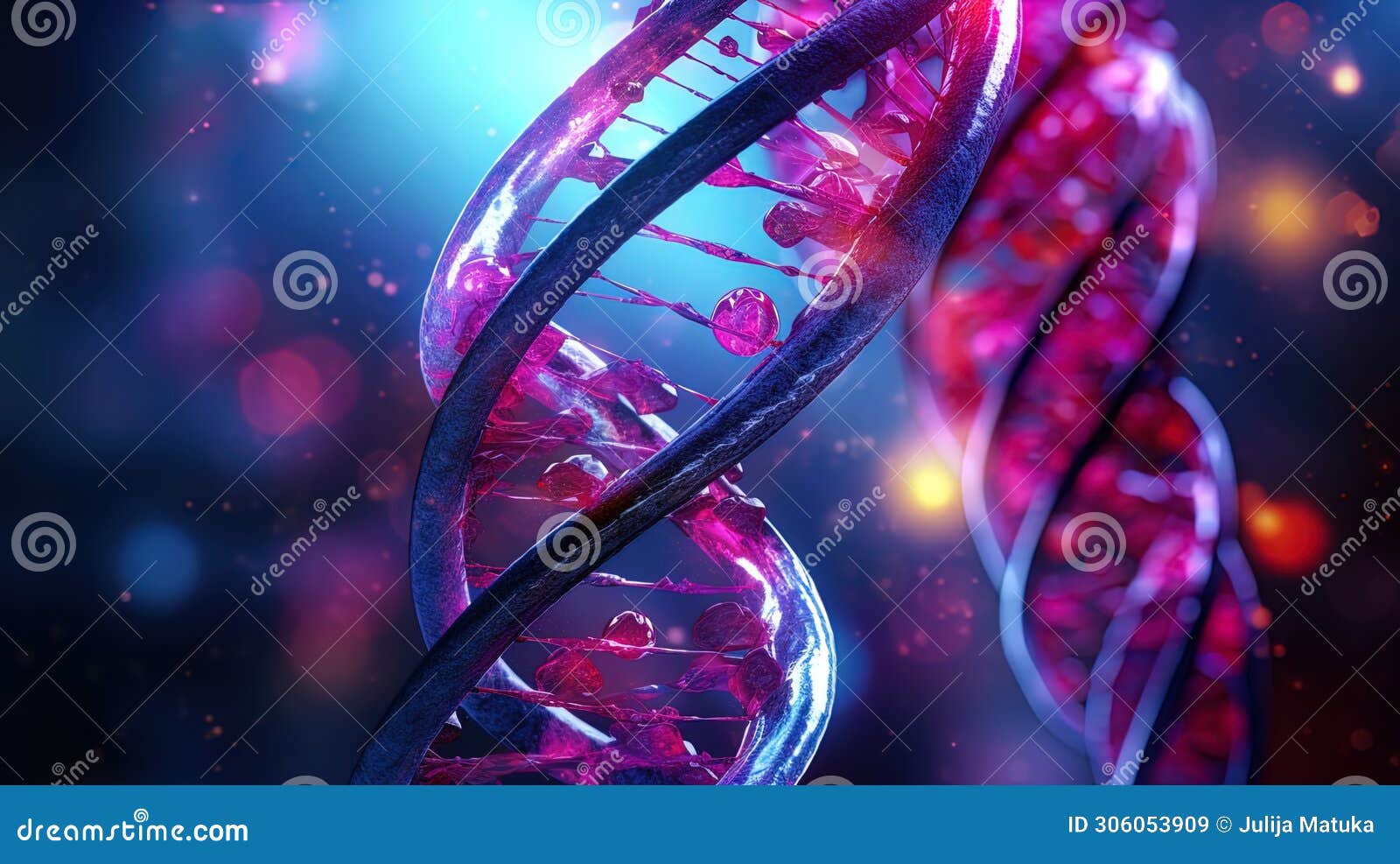 Genoma Magic: Abstract Fantasy on the Topic of DNA Stock Illustration ...