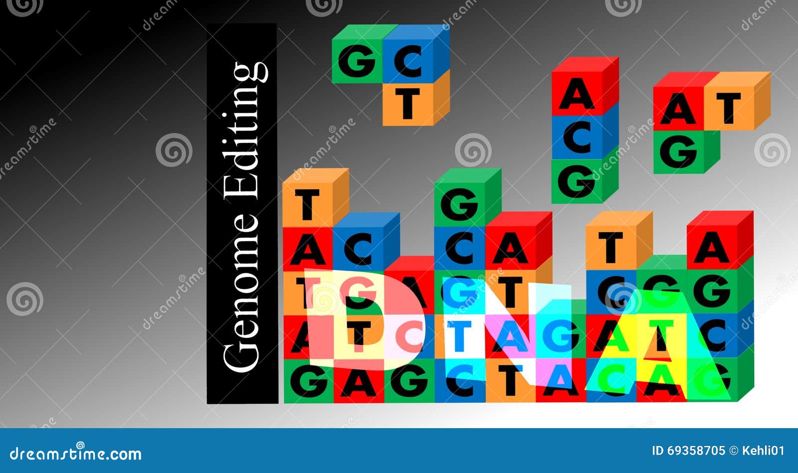 Genome editing stock illustration. Illustration of creatures - 69358705