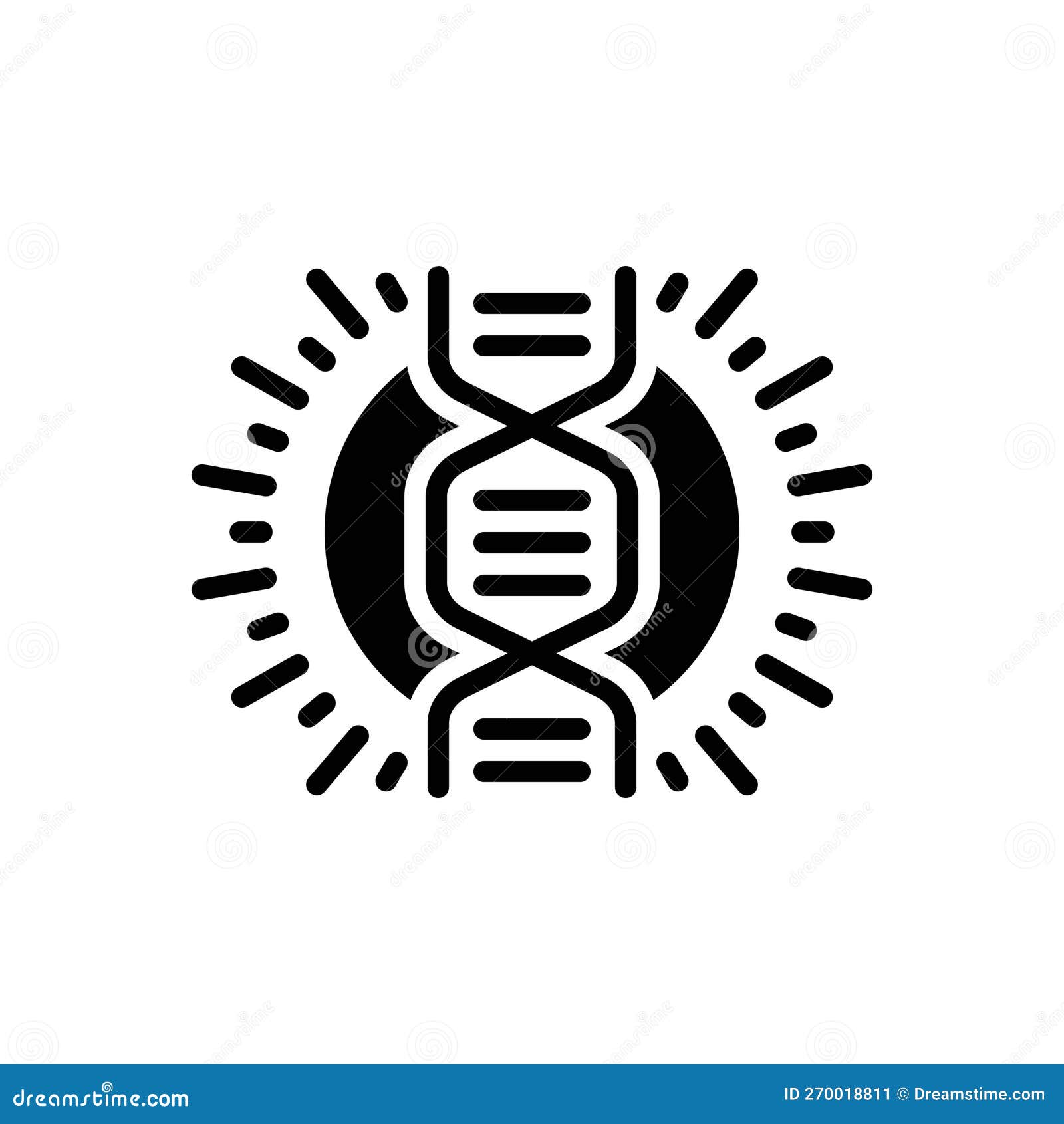 Black Solid Icon for Genome, Gene and Chromosome Stock Vector ...