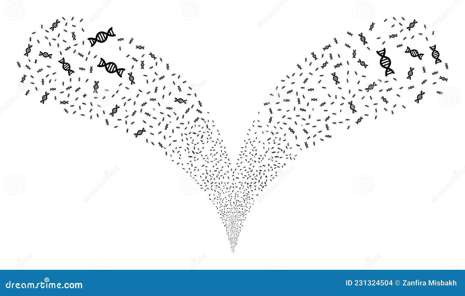 Genome Molecule Twice Firework Explosion Stock Vector - Illustration of collage, effect: 231324504