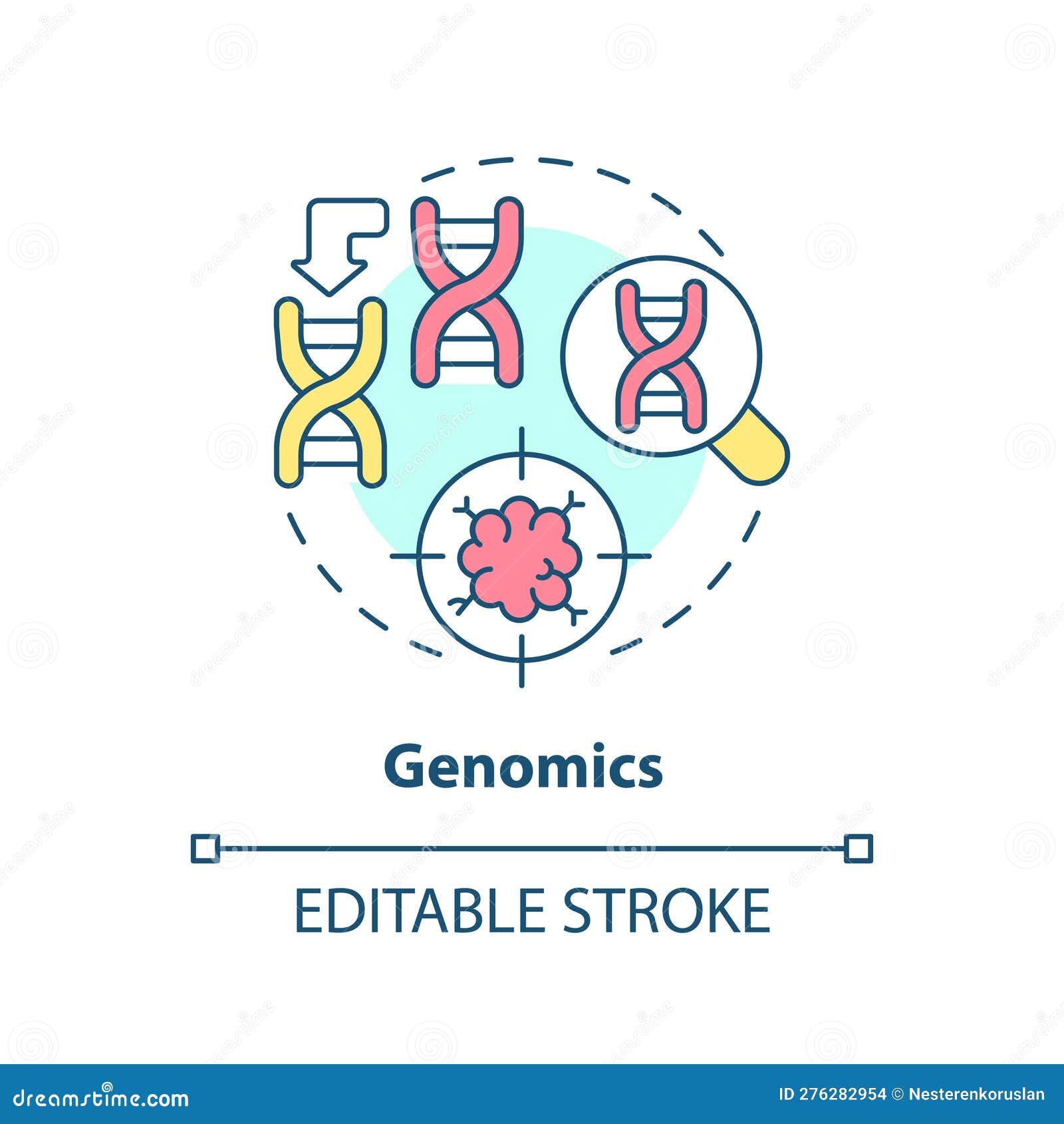 Genomics concept icon stock vector. Illustration of precision - 276282954