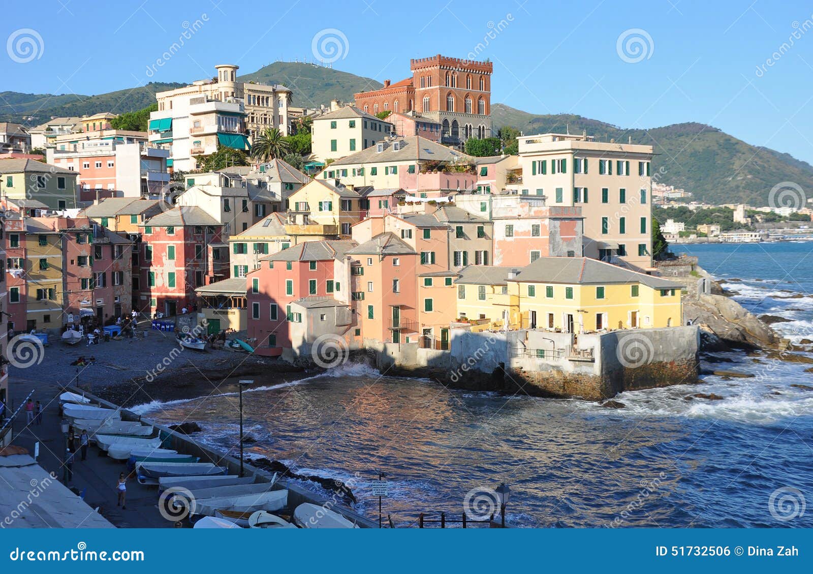 Genova beach stock photo. Image of port, boat, coast - 51732506