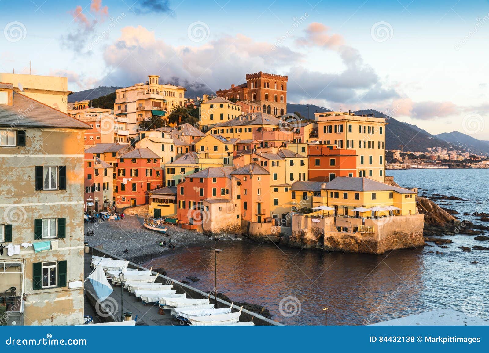 Genova Bocadasse Marina Italy Editorial Stock Photo - Image of landmark ...