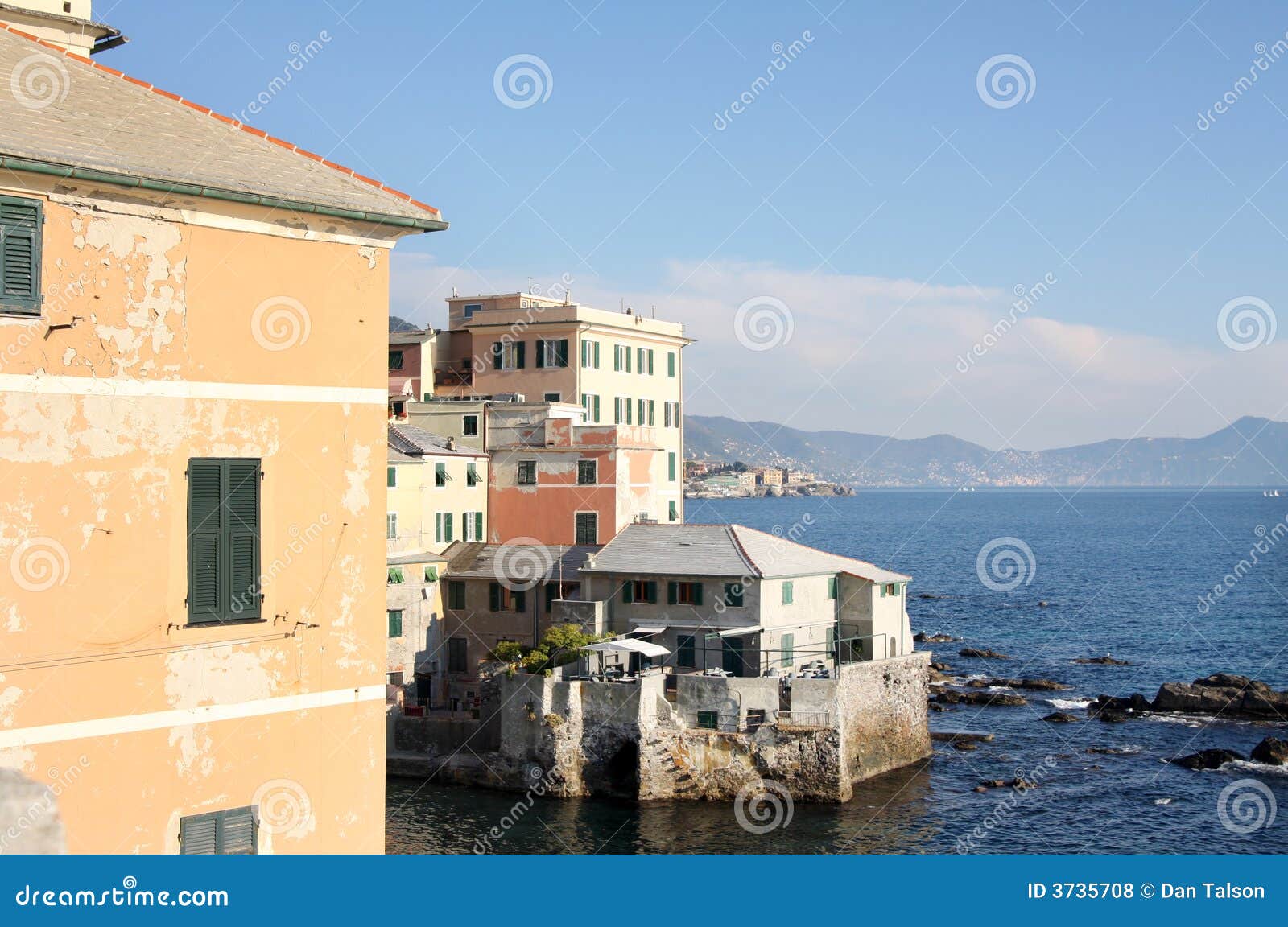 Genova coast stock photo. Image of tourist, buildings - 3735708