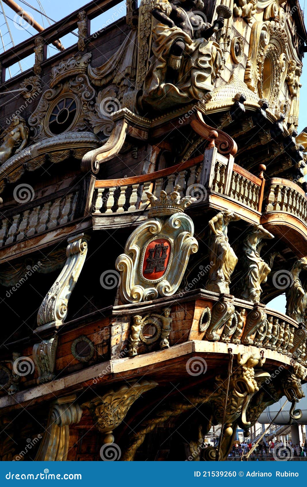 Genova galleon stock photo. Image of ocean, monument - 21539260