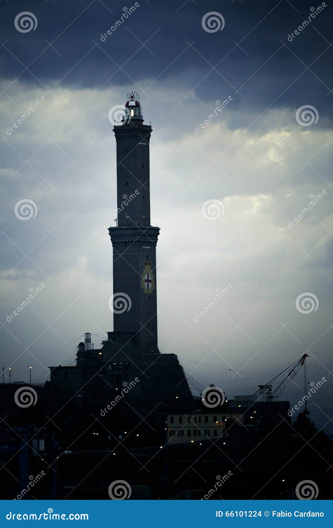 Genova lighthouse stock photo. Image of signal, coast - 66101224