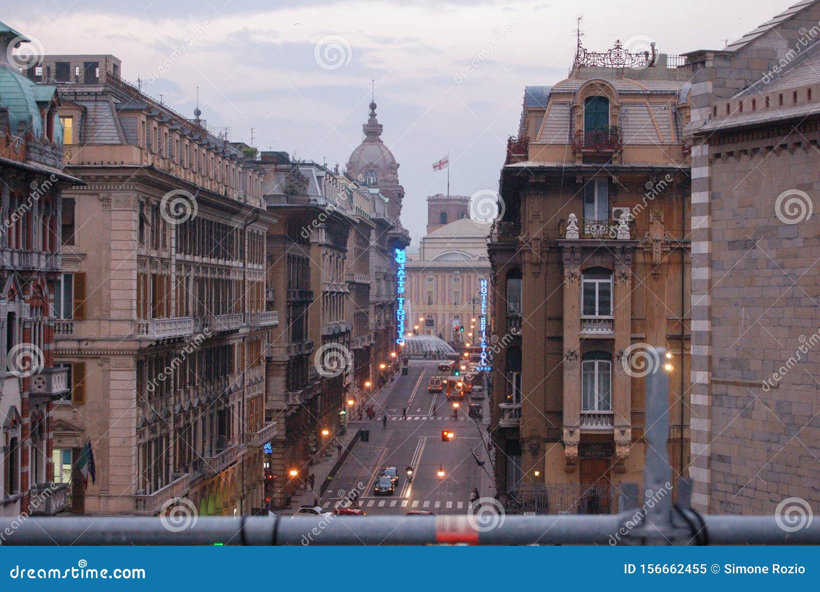 Genova,Piazza De Ferrari-Italian Cities,towns And Villages Editorial ...