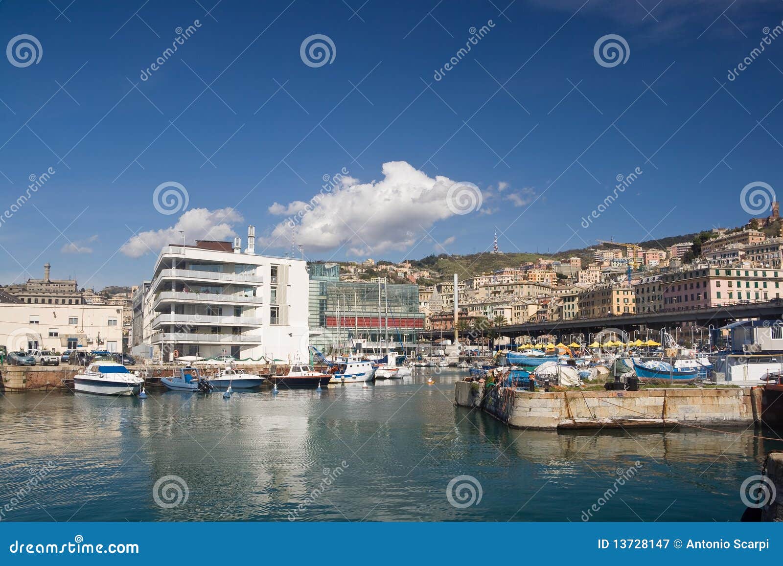 Genova, seafront stock image. Image of dock, town, industry - 13728147