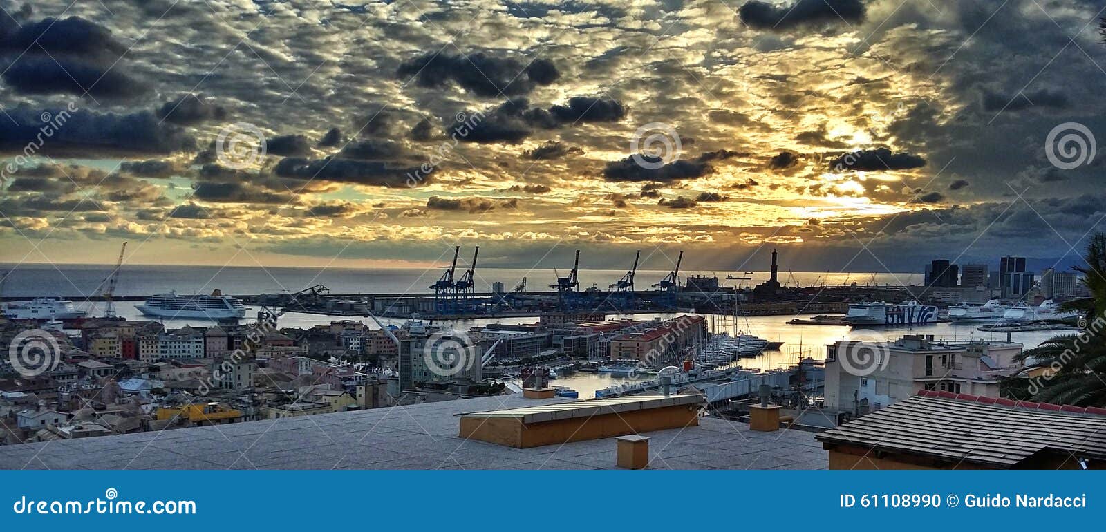 Genova at Sunset stock photo. Image of recreation, sunset - 61108990
