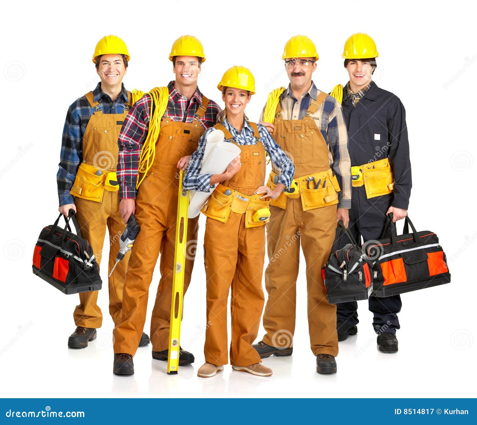 Gens de constructeur image stock. Image du foret, métier - 8514817