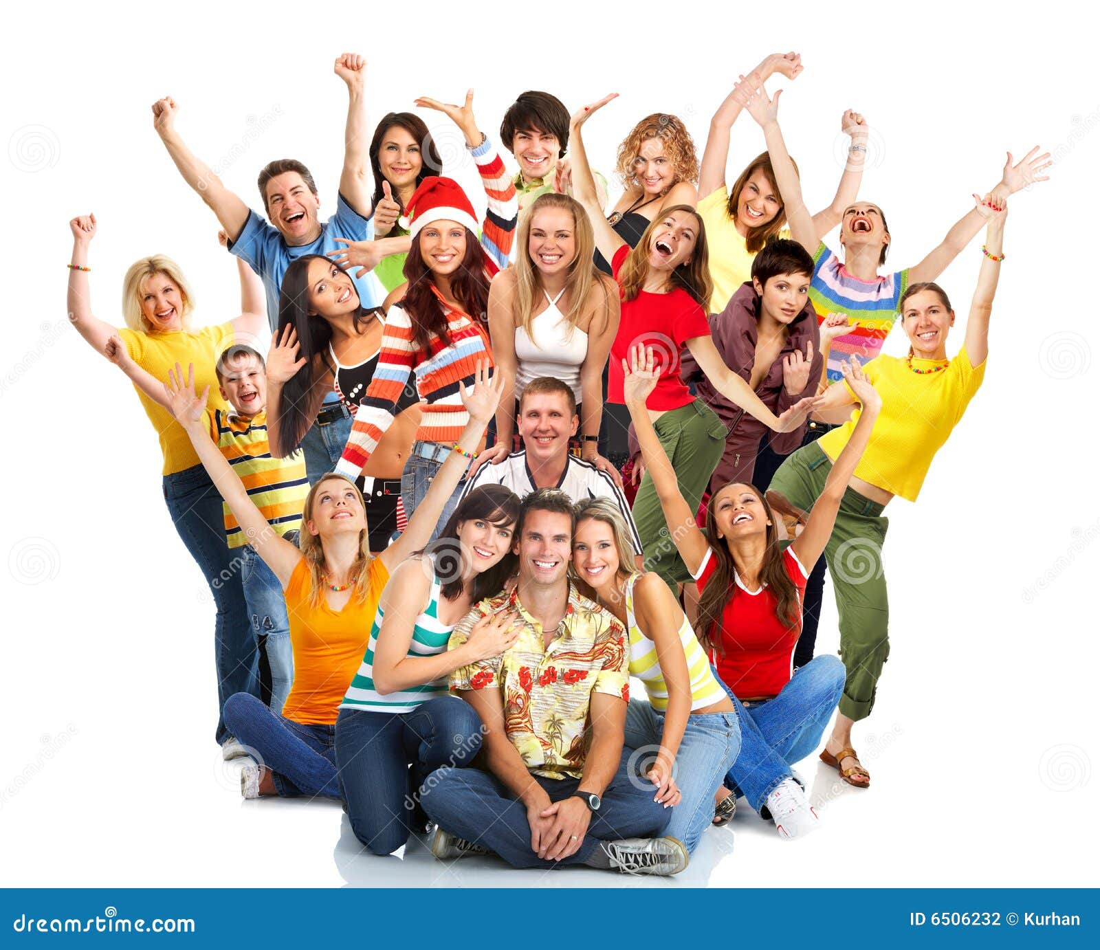 Gens heureux photo stock. Image du compagnie, groupe, joie - 6506232