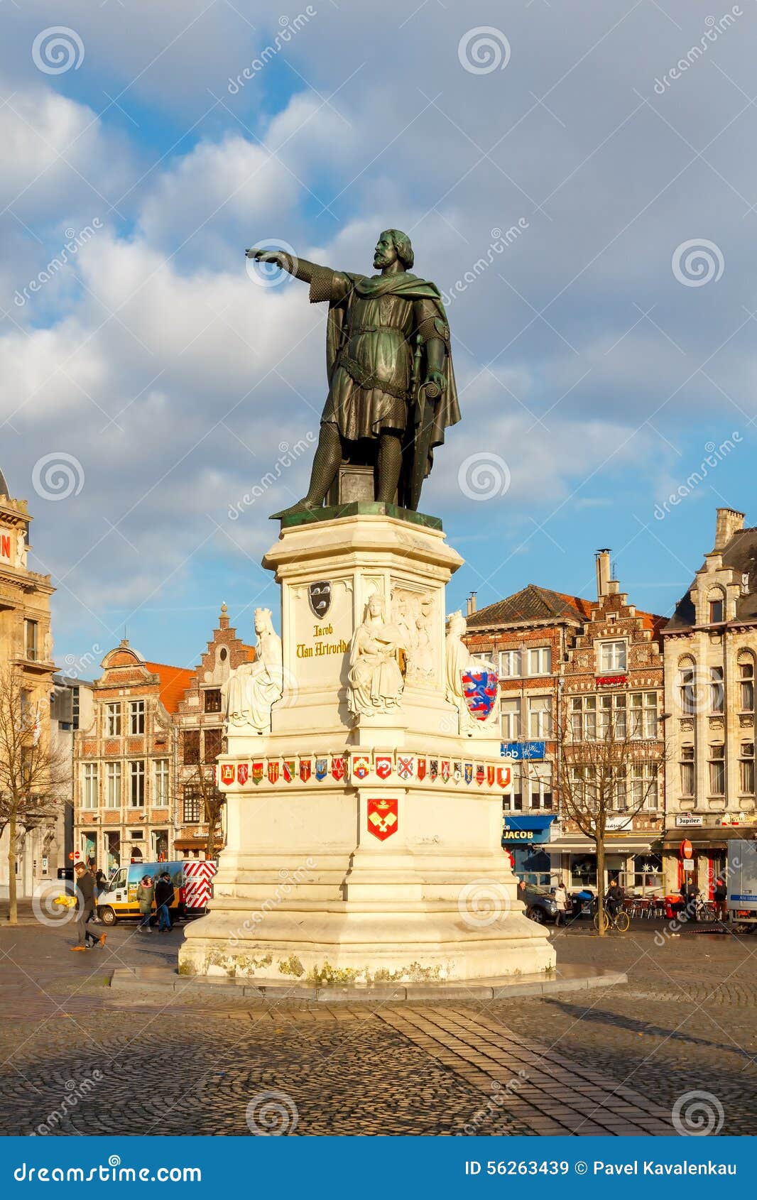 Gent Monumento a Jacob Van Artevelde Imagen de archivo editorial ...