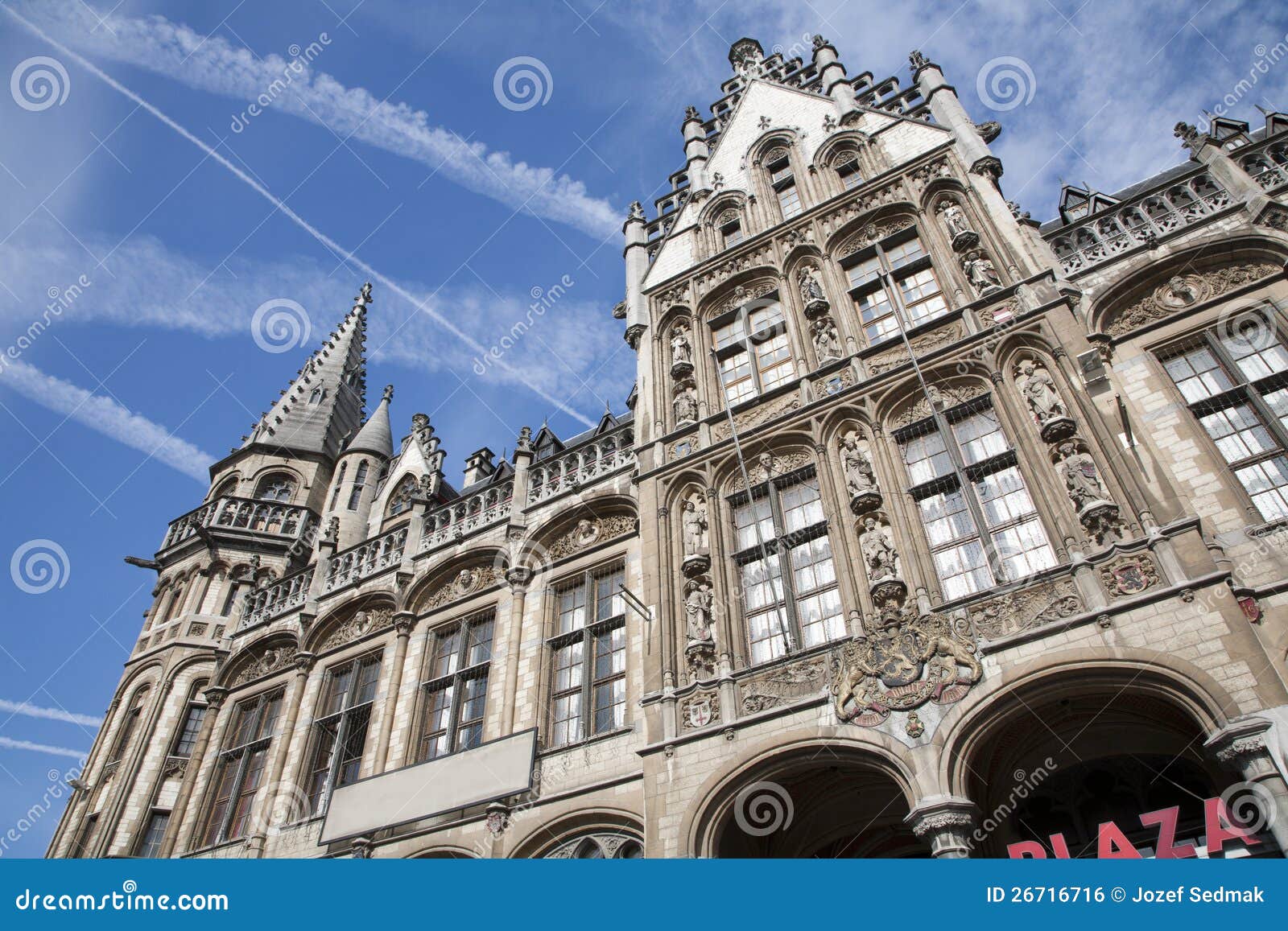 Gent - Post palace stock photo. Image of monument, post - 26716716