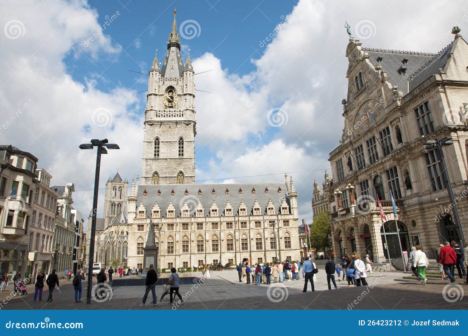 Gent - Town Hall and Square Editorial Photography - Image of facade ...