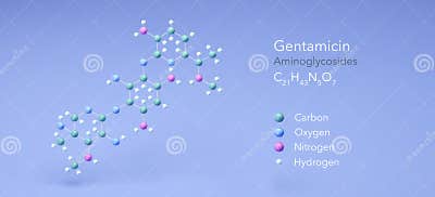 Gentamicin Molecule, Molecular Structures, Cidomycin, 3d Model ...