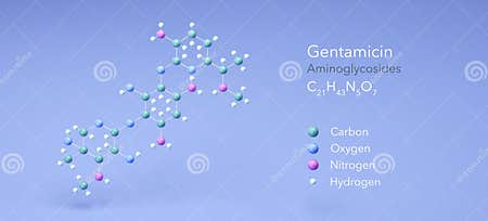 Gentamicin Molecule, Molecular Structures, Cidomycin, 3d Model ...
