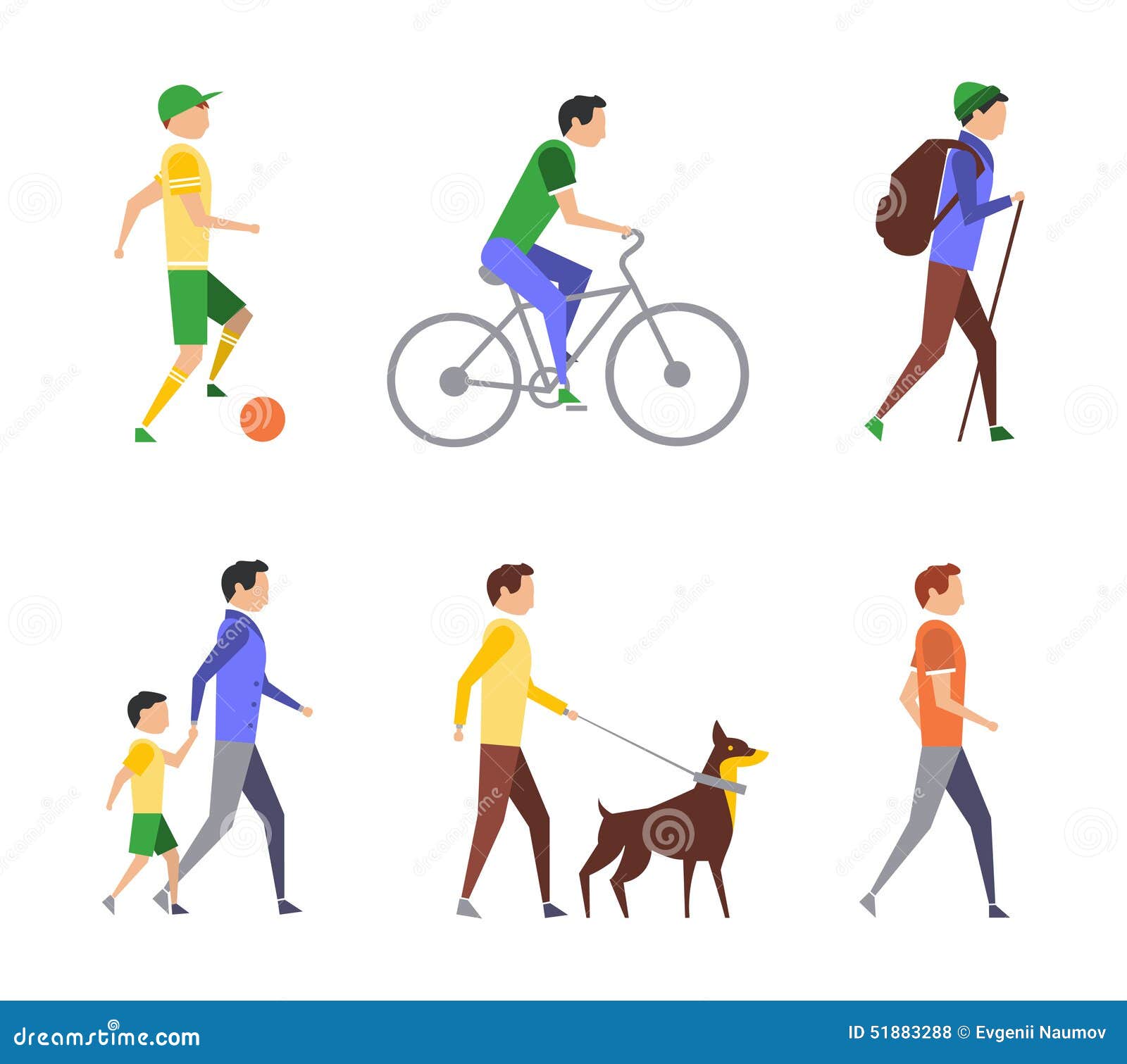 Gente Activa, Forma De Vida, Vida Sana Ilustración del Vector ...