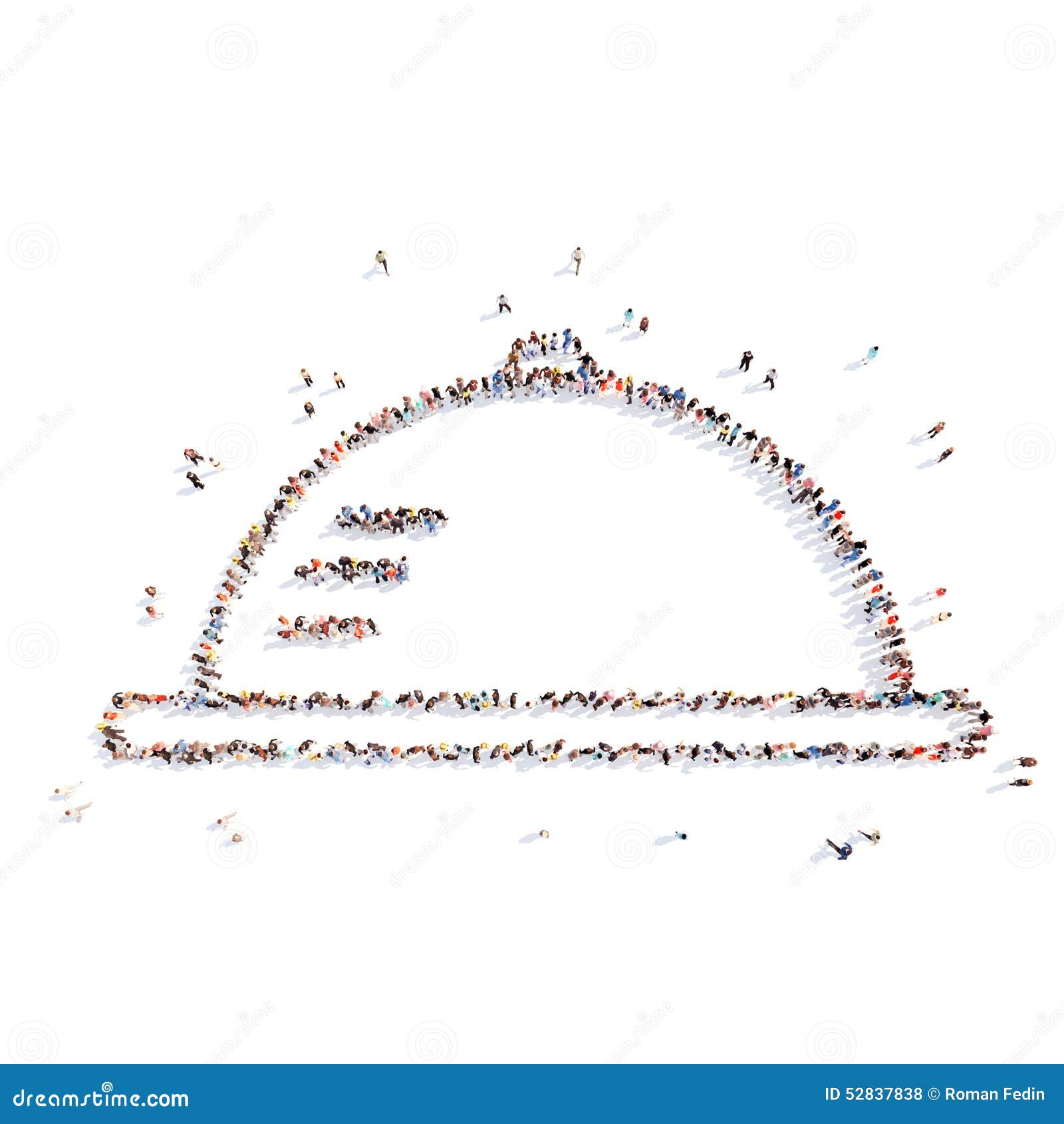 Gente Bajo La Forma De Desmenuzar Stock de ilustración - Ilustración de ...