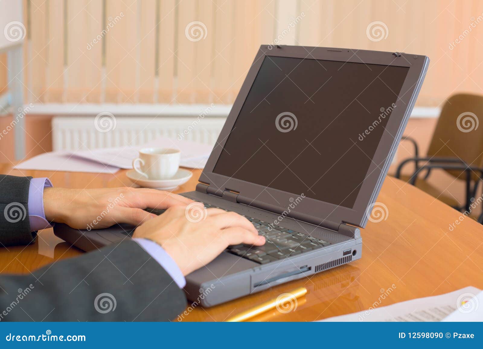 Gente Di Affari Che Lavora Al Computer Portatile Fotografia Stock ...