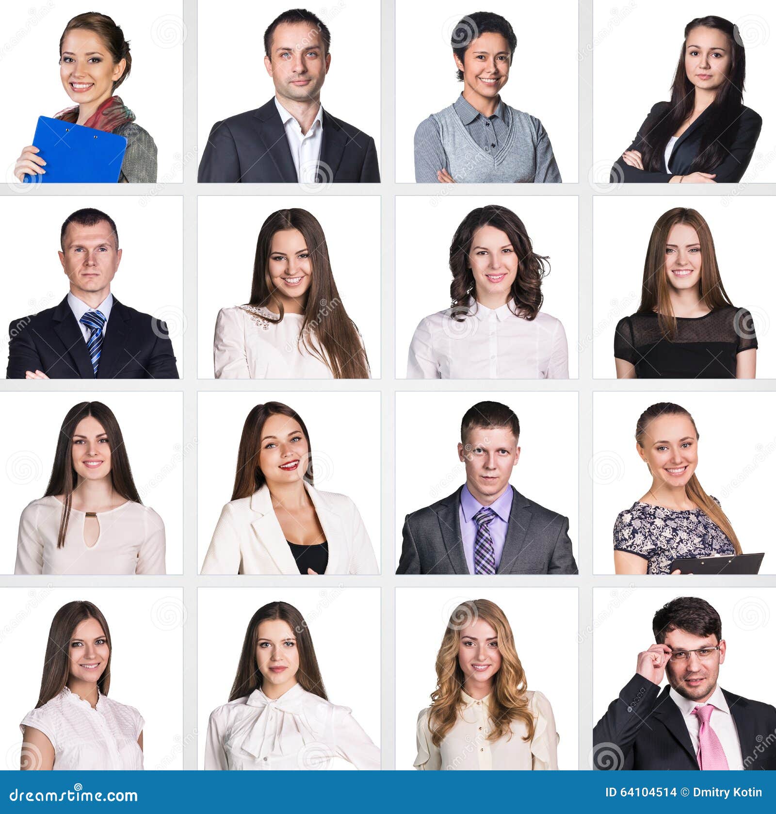Gente Di Affari Del Collage Del Ritratto Fotografia Stock - Immagine di ...