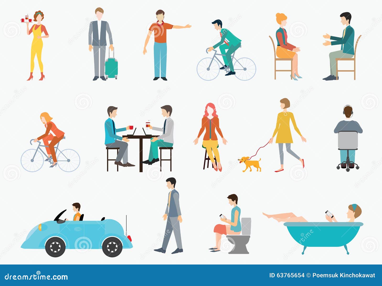 Gente En Diversas Formas De Vida Ilustración del Vector - Ilustración ...