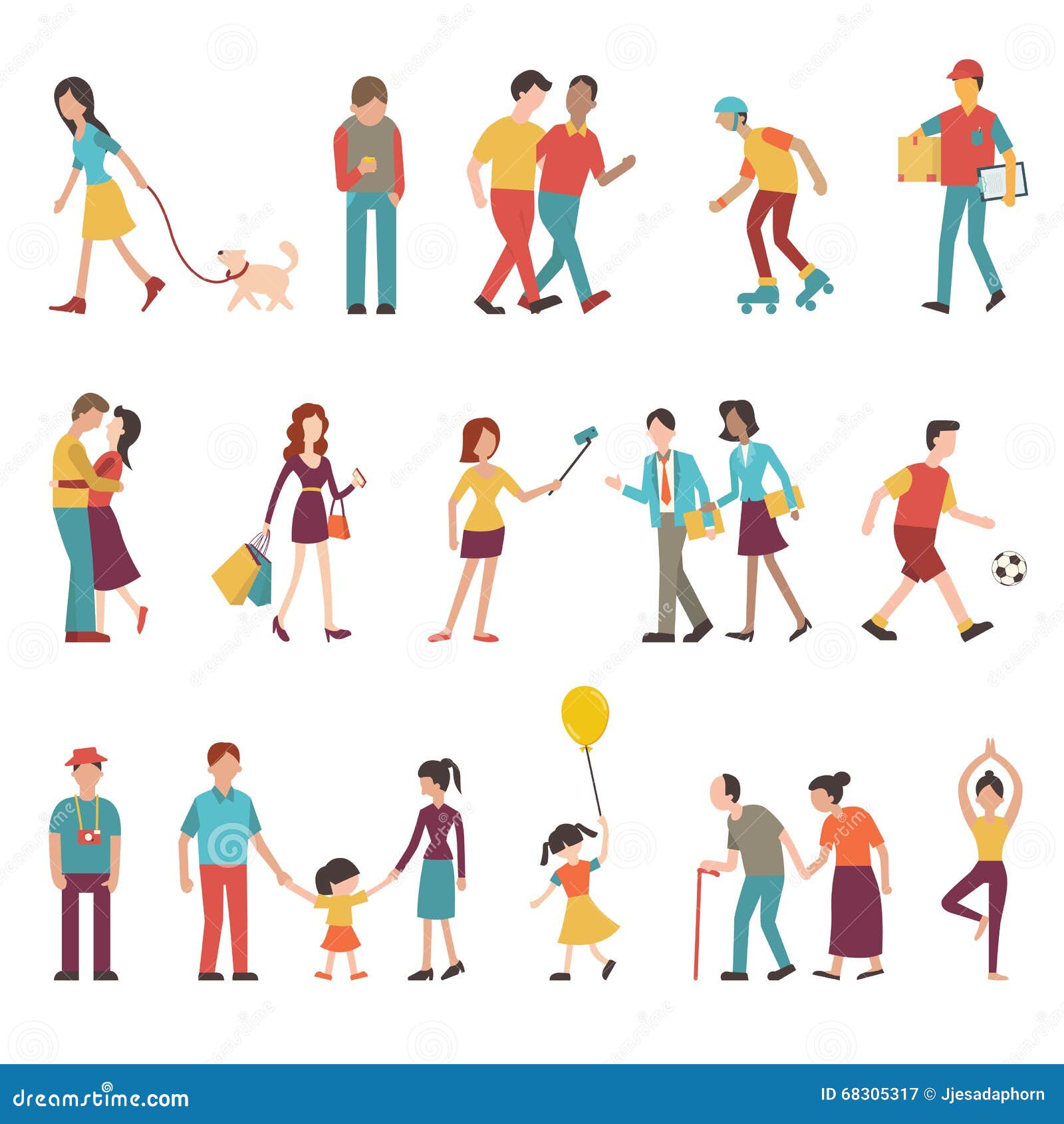 Gente En Diversas Formas De Vida Ilustración del Vector - Ilustración ...