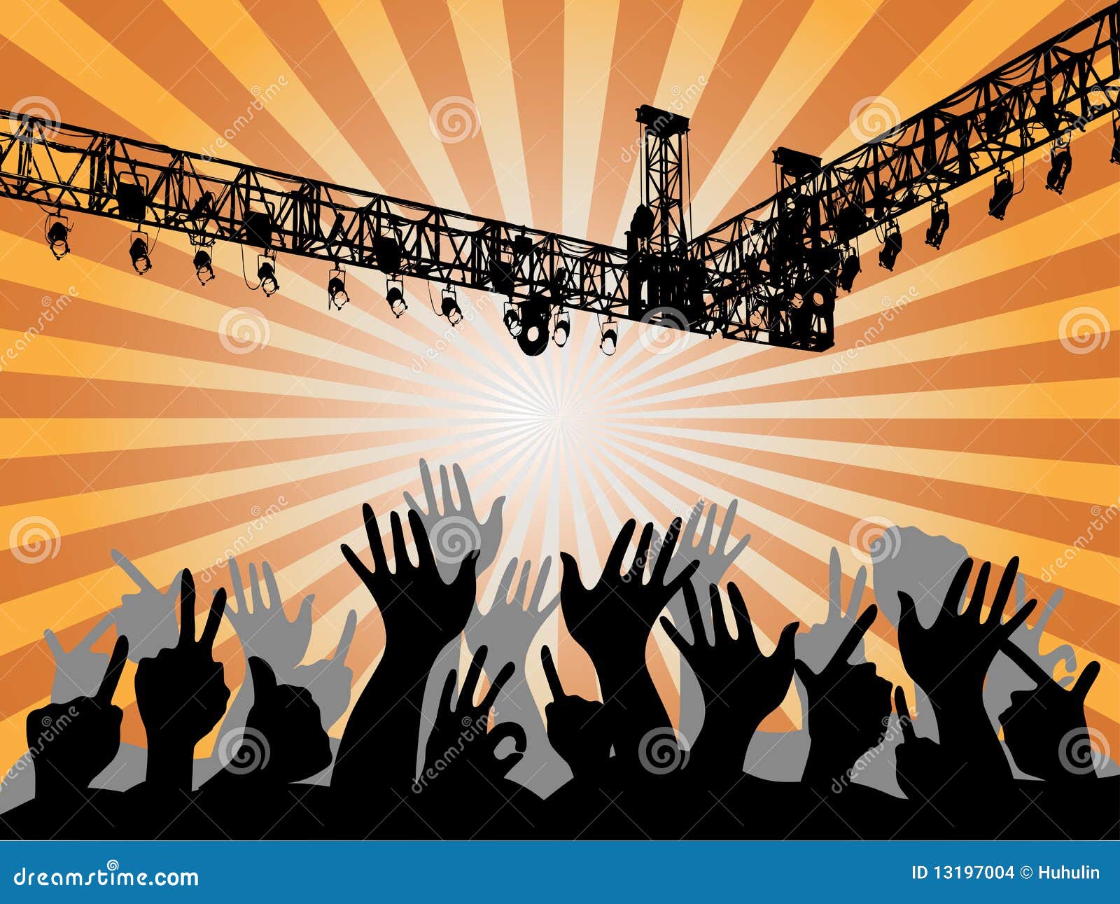 Gente en el concierto ilustración del vector. Ilustración de musical - 13197004