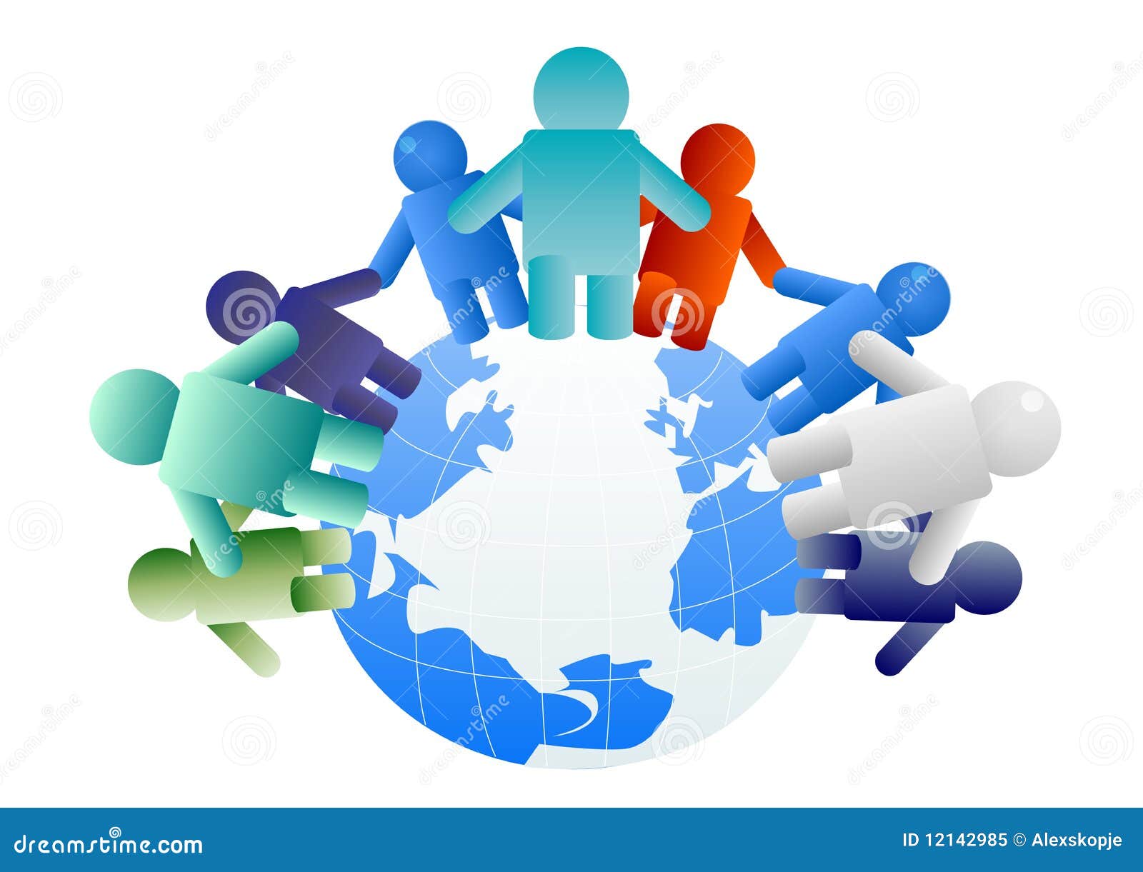 Gente en todo el mundo stock de ilustración. Ilustración de muchedumbre ...