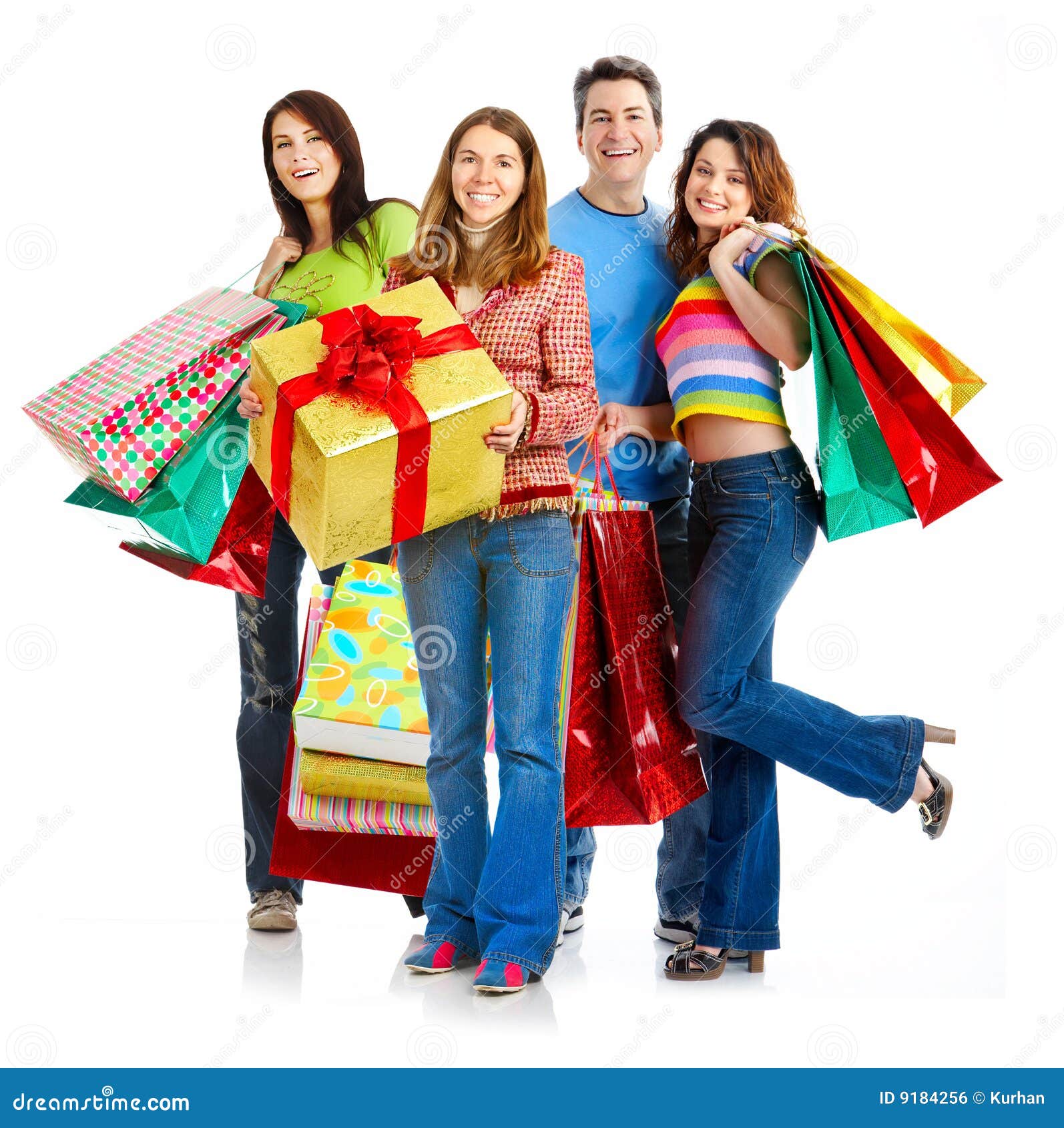 Gente Feliz De Las Compras. Foto de archivo - Imagen de hermoso ...