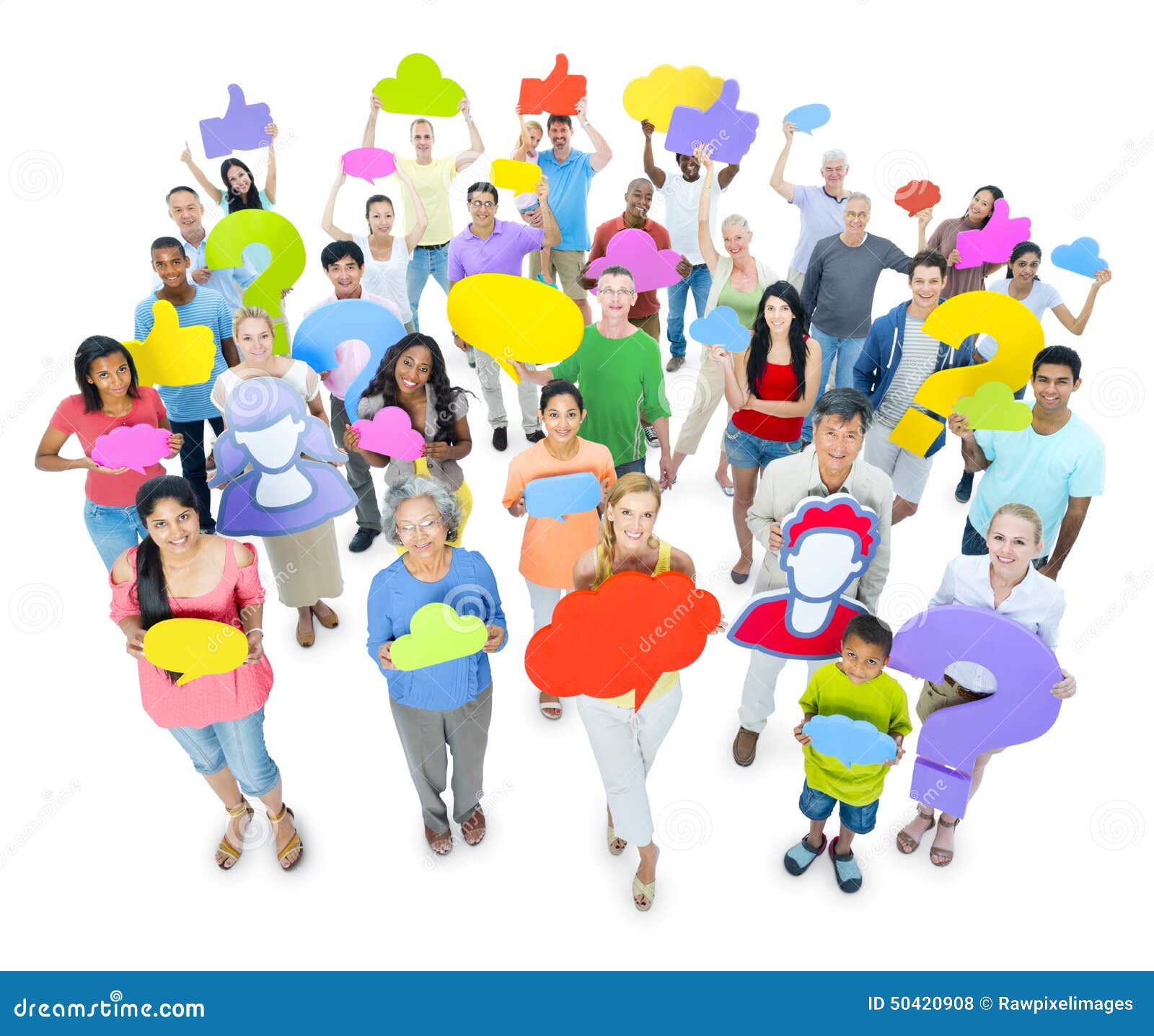 Gente Grande Del Grupo Que Comparte Concepto De Las Ideas Foto de ...