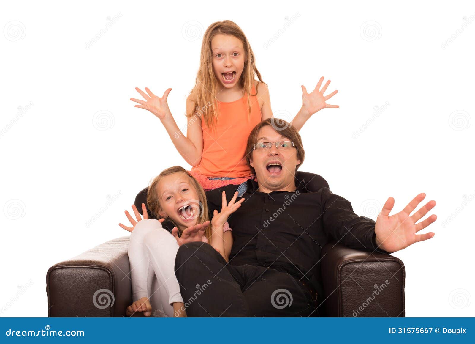 Gente Pazza Che Grida E Che Ride Immagine Stock - Immagine di padre ...