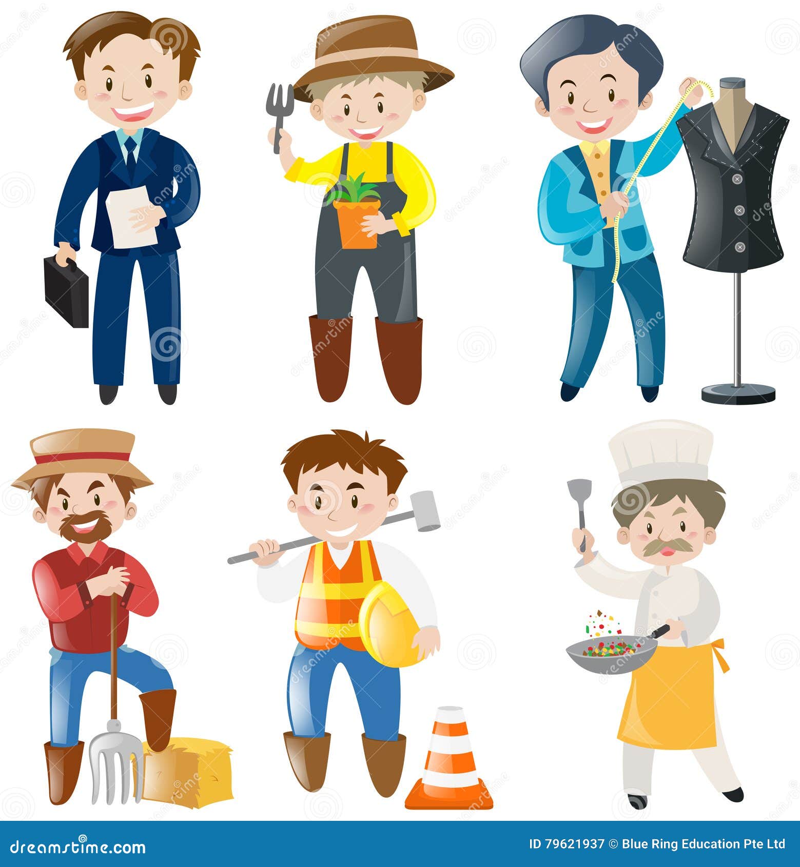 Gente Que Hace Diferentes Tipos De Trabajos Ilustración del Vector ...