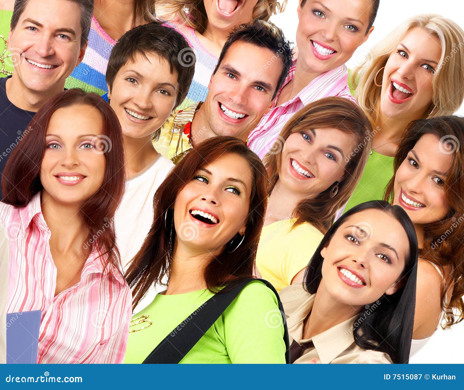 Gente sorridente felice immagine stock. Immagine di amore - 7515087