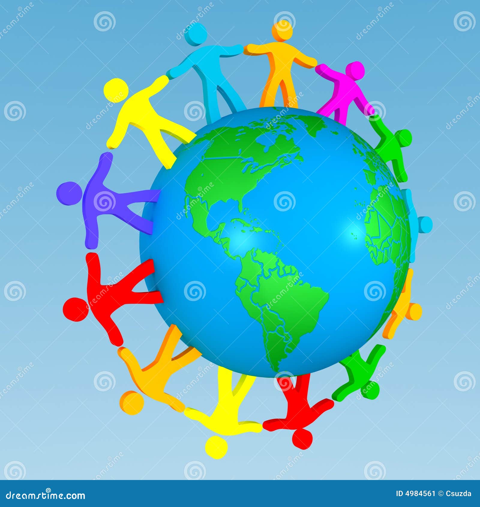 Gente Toda En Todo El Mundo Stock de ilustración - Ilustración de ...