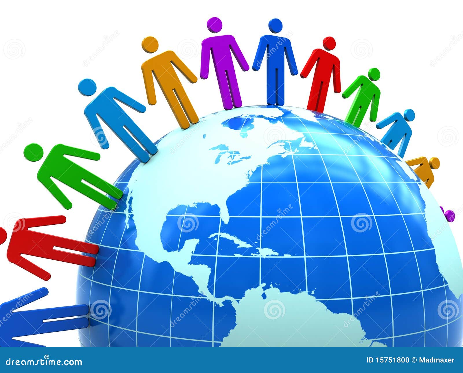 Gente unida stock de ilustración. Ilustración de alrededor - 15751800