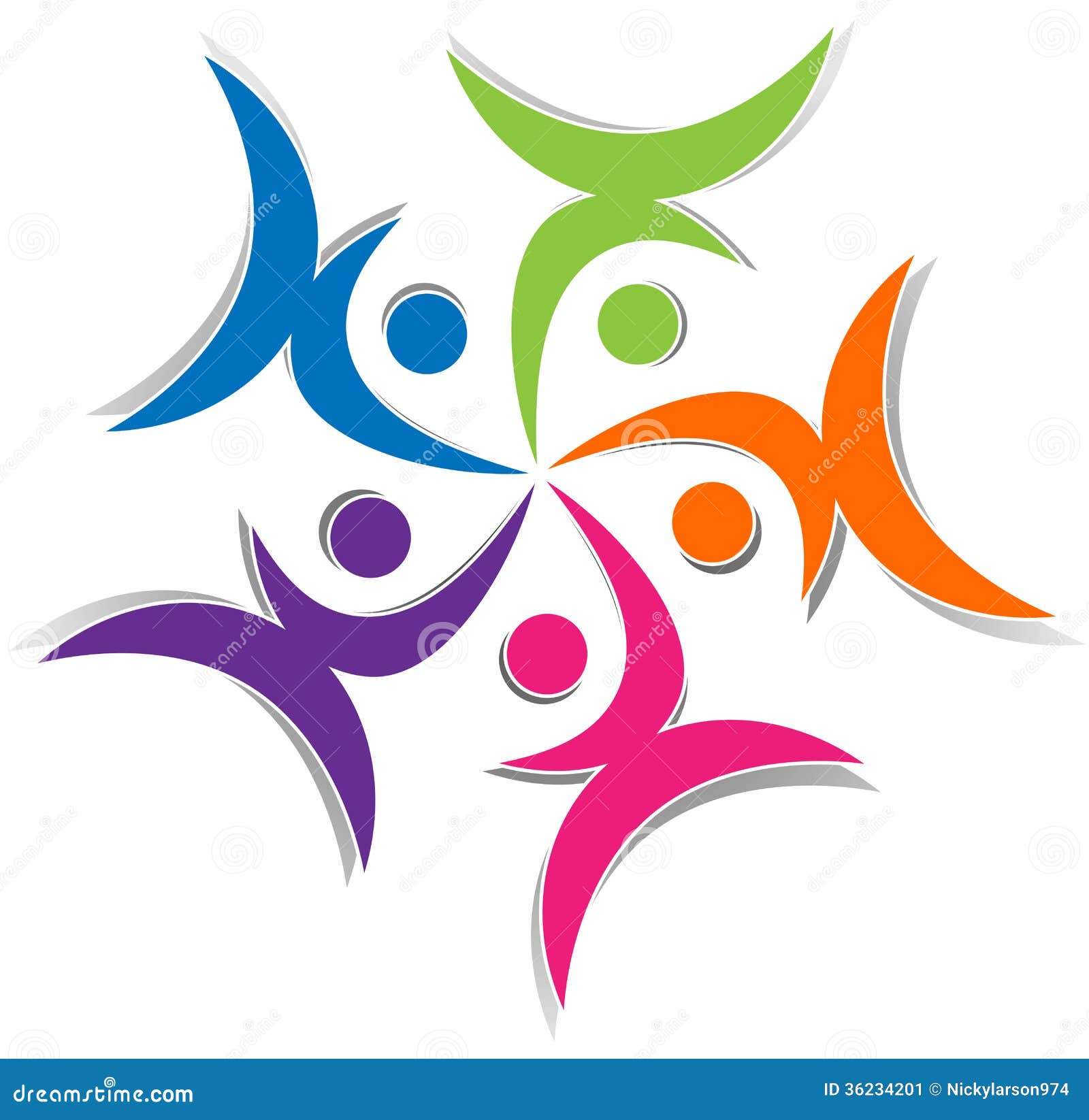 Gente unida ilustración del vector. Ilustración de grupo - 36234201