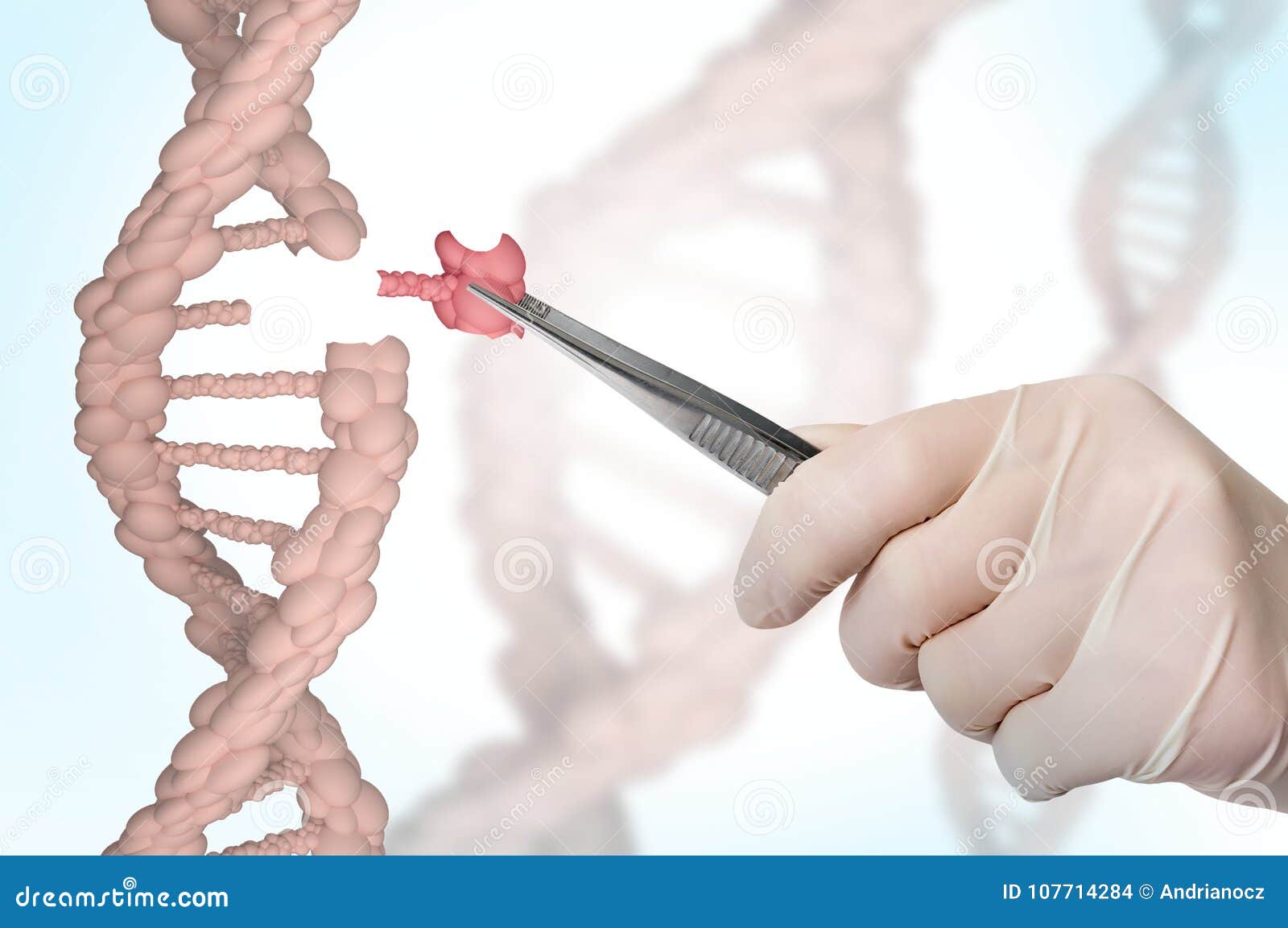Gentechnik Und Genmanipulationskonzept Stockfoto - Bild von gene, leben ...