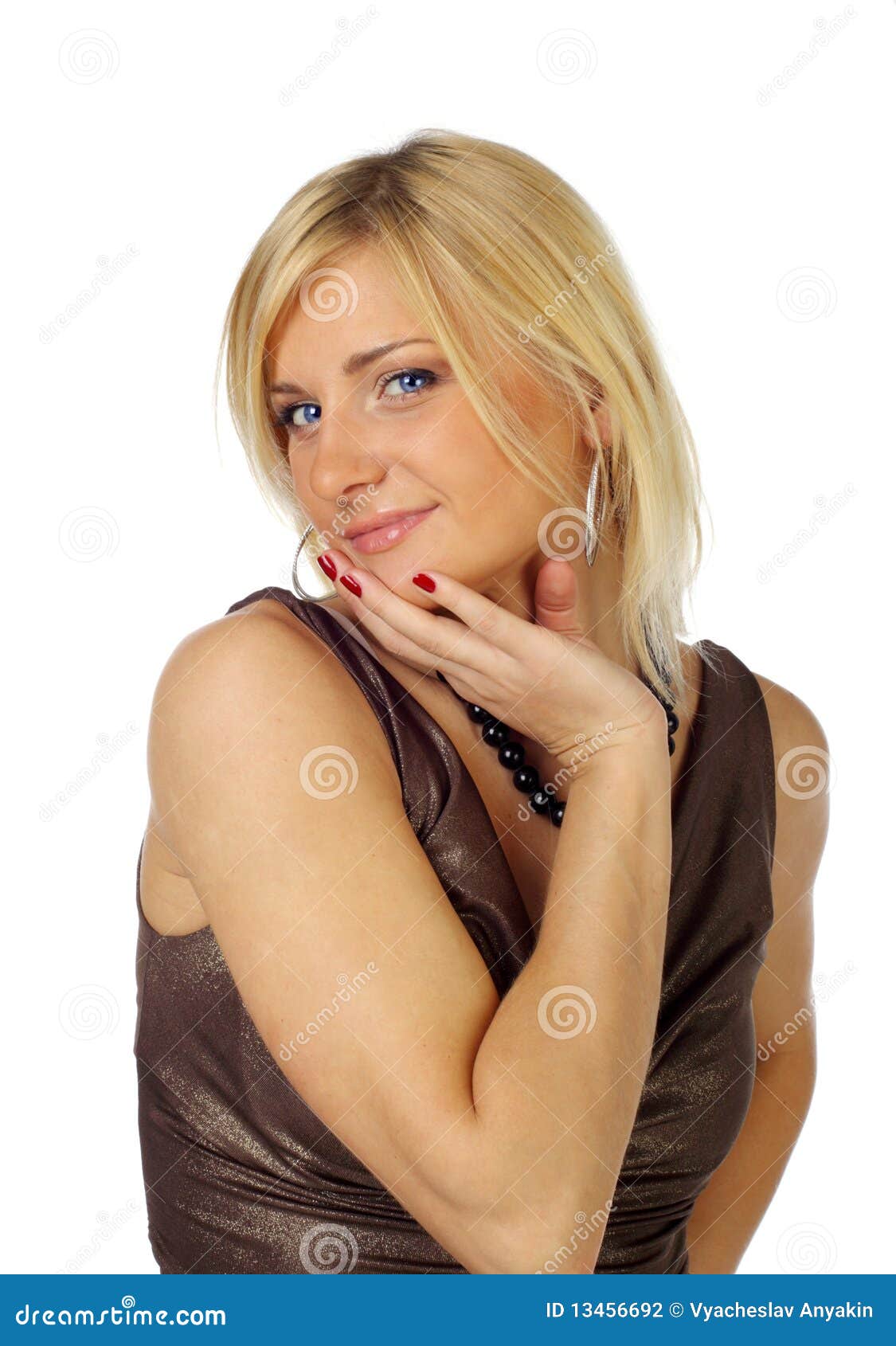 Gentille Jeune Fille Blonde Photo stock - Image du languettes, beau ...