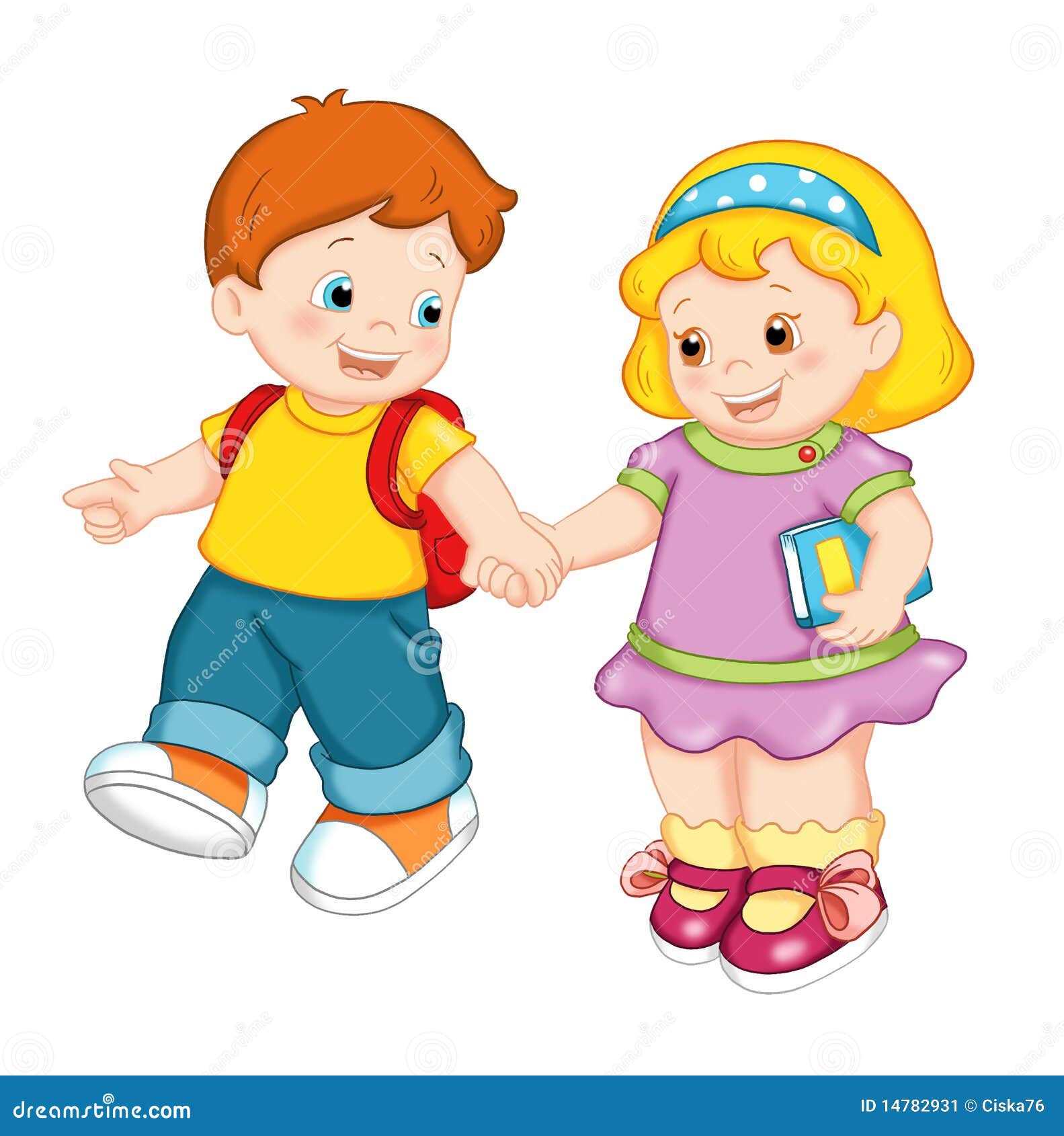 Gentils enfants illustration stock. Illustration du baluchon - 14782931