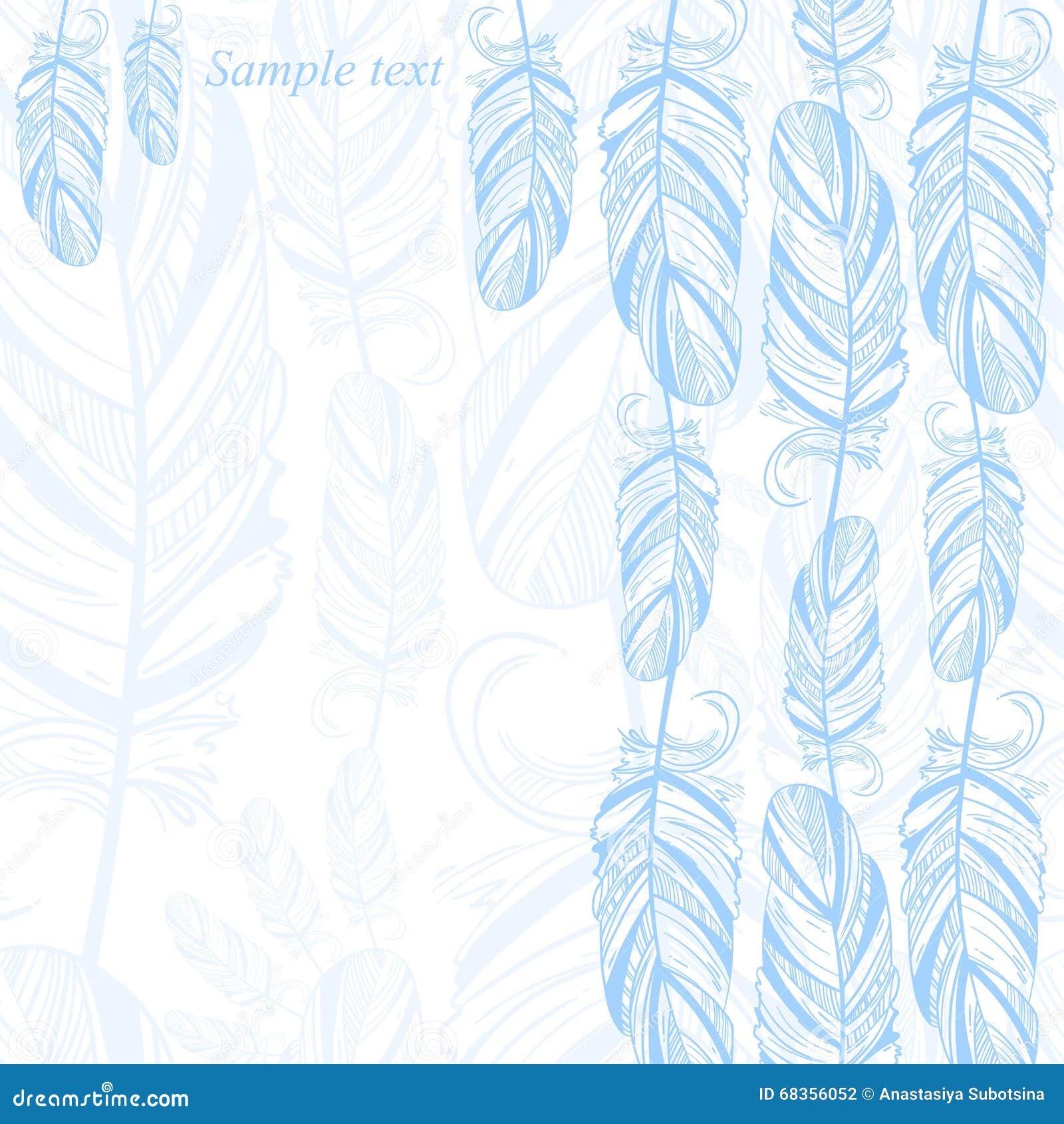 Gentle Abstract Background with Feather. Stock Vector - Illustration of ...