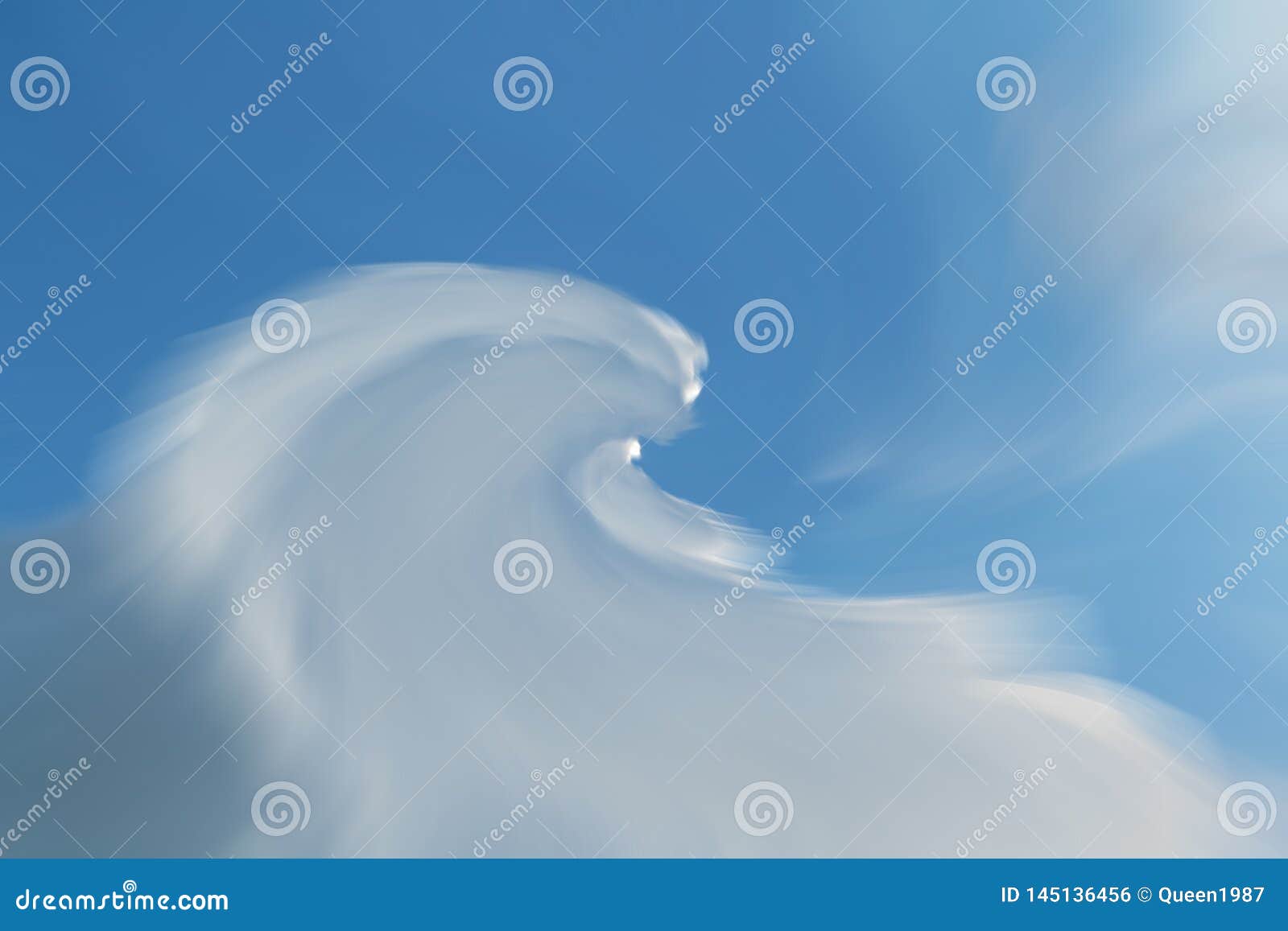 Gentle Blue Abstract Background Sky Line with Clouds Stock Photo ...