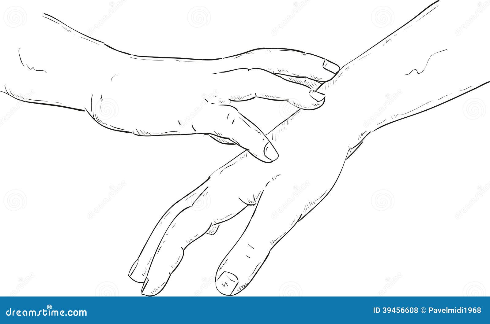 Gentle caress stock vector. Illustration of easily, cartoon - 39456608