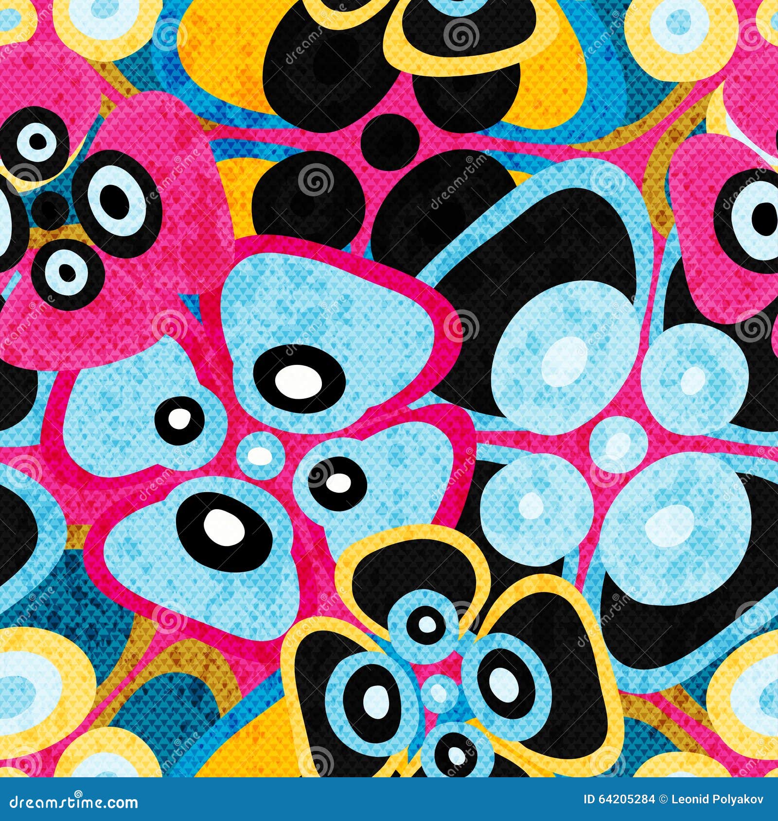 Gentle Colored Abstract Flowers Seamless Pattern Grunge Texture Stock ...