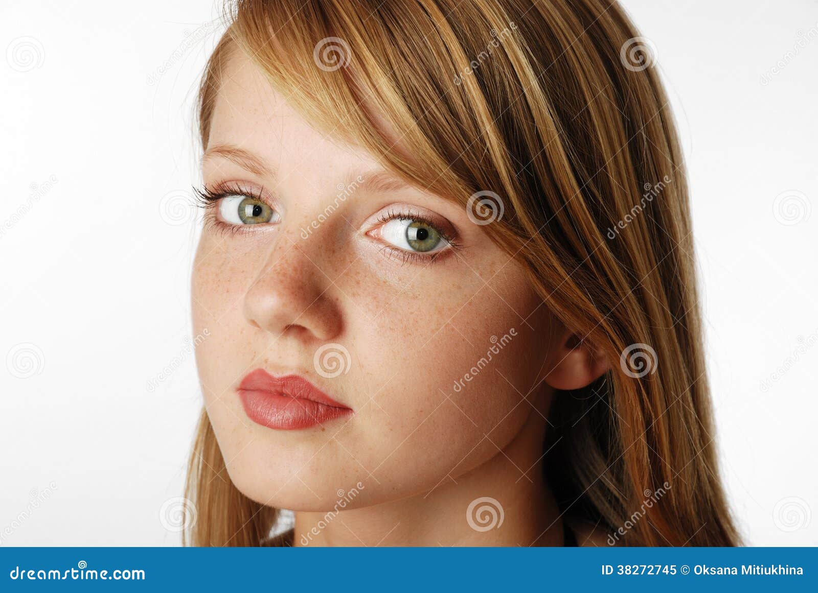 Gentle Face of the Young Blonde Stock Image - Image of beauty, portrait ...
